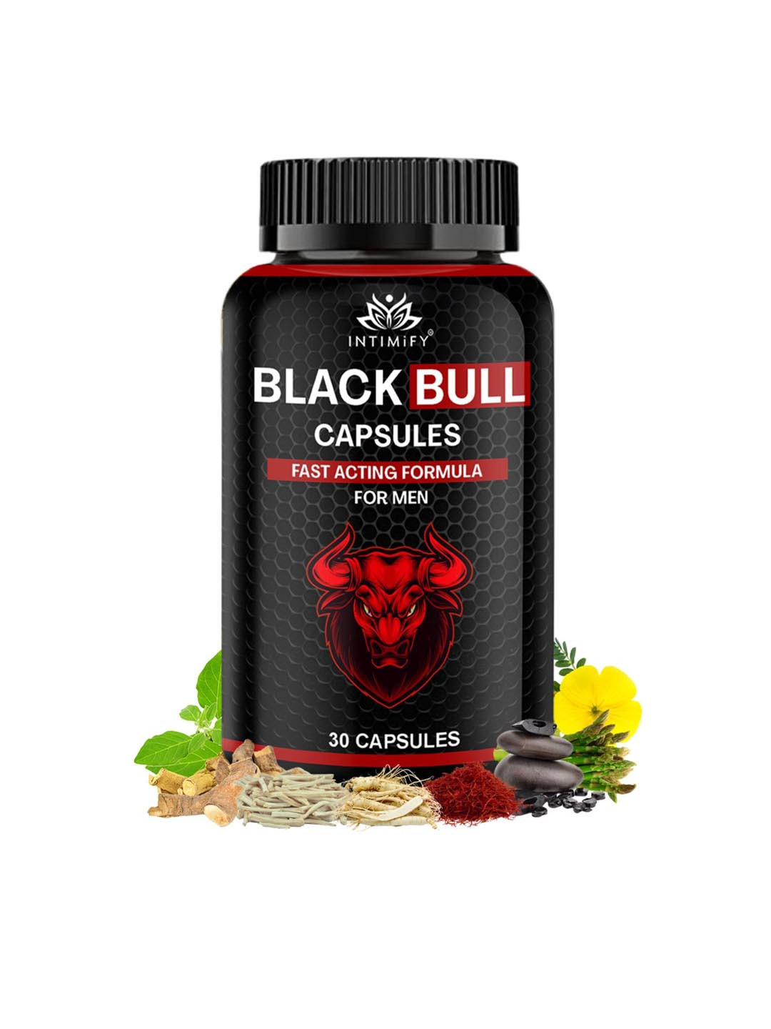 Buy INTIMIFY Black Bull Capsules With Ashwagandha & Saffron 30 Capsules ...