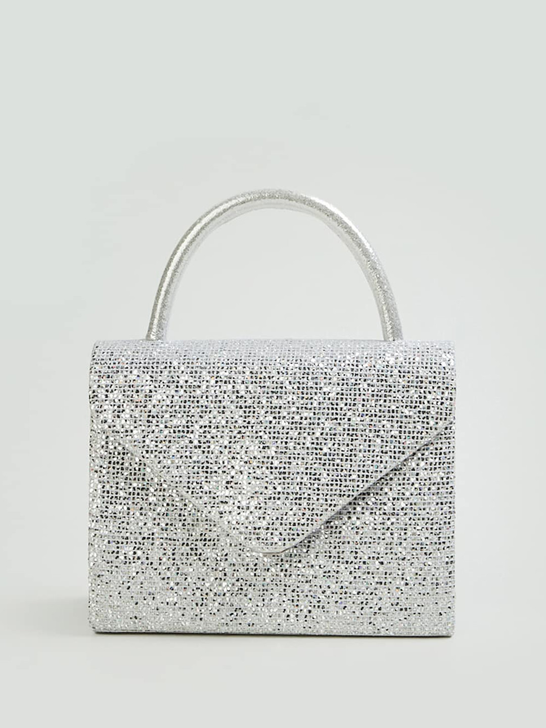 Buy CODE By Lifestyle Embellished Structured Handheld Bag - Handbags ...