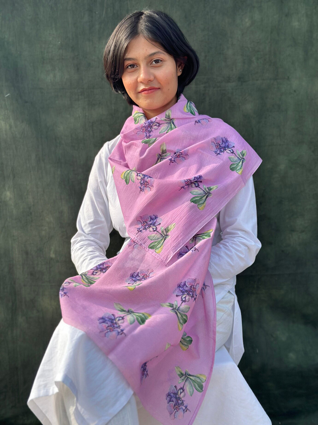 Buy BUTA BUTI Women Floral Printed Cotton Scarf - Scarves for Women ...