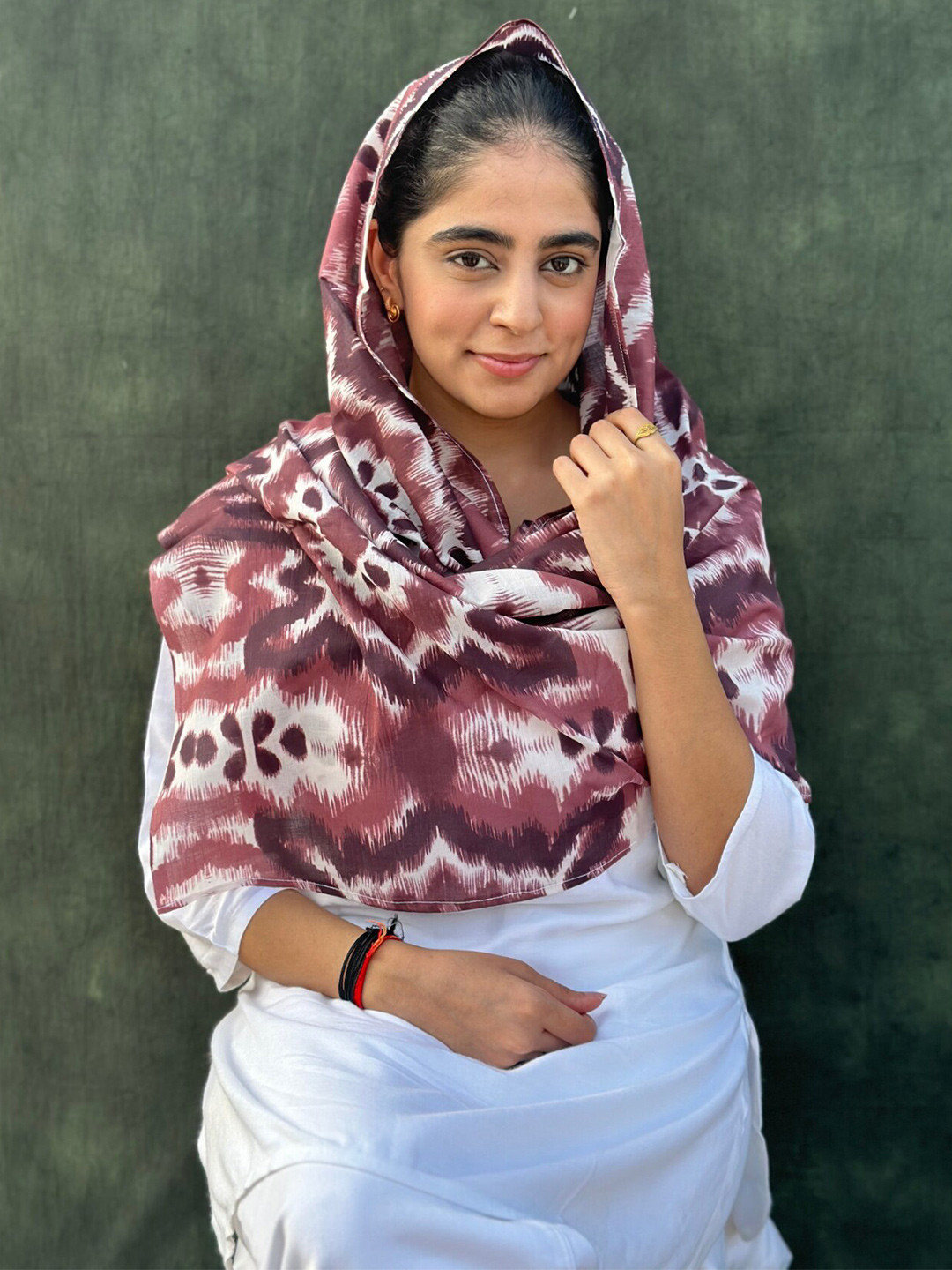 Buy BUTA BUTI Ikat Printed Cotton Stoles - Stoles for Women 26260448 ...