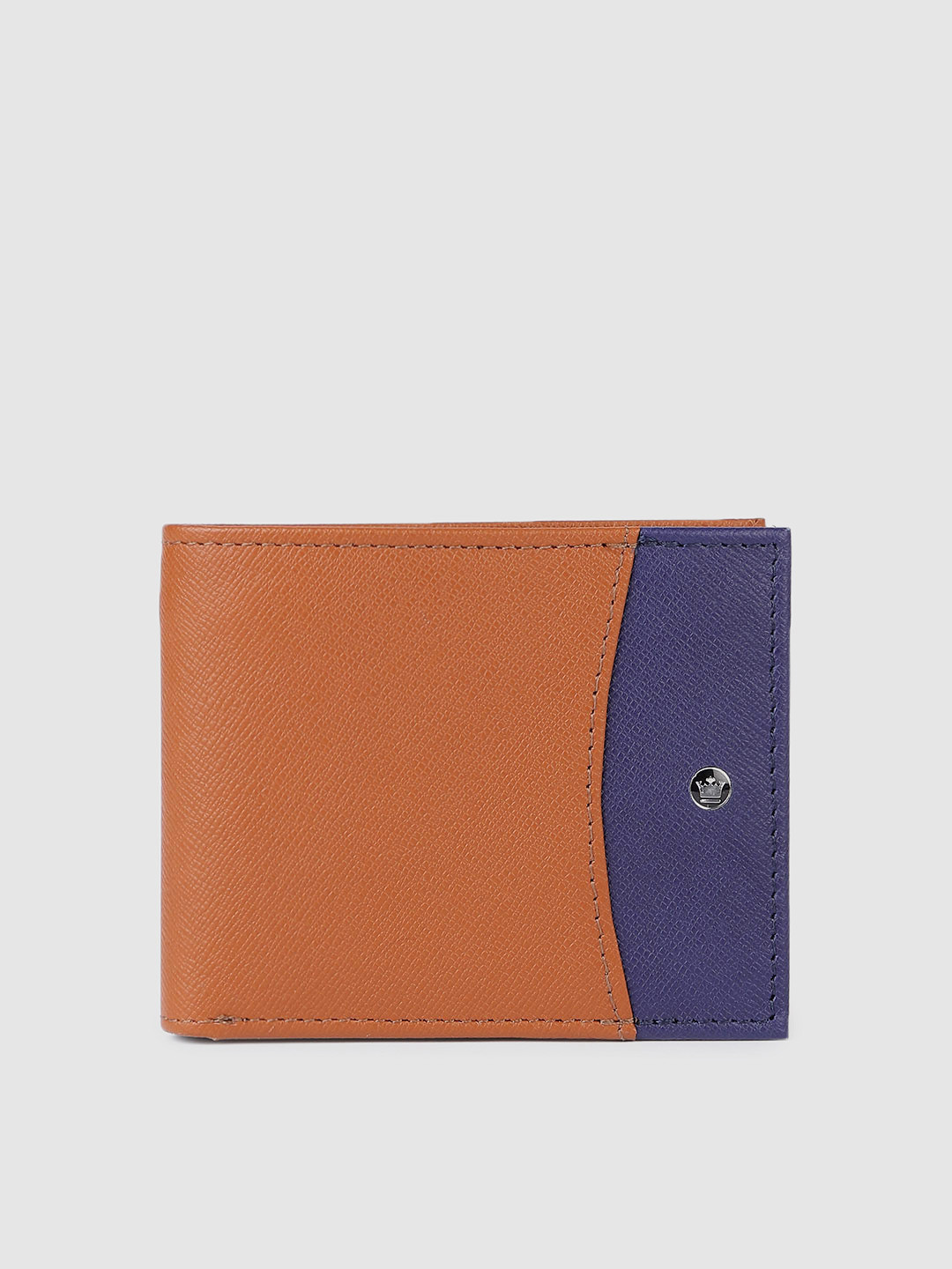 Buy Louis Philippe Men Abstract Textured Leather Two Fold Wallet ...