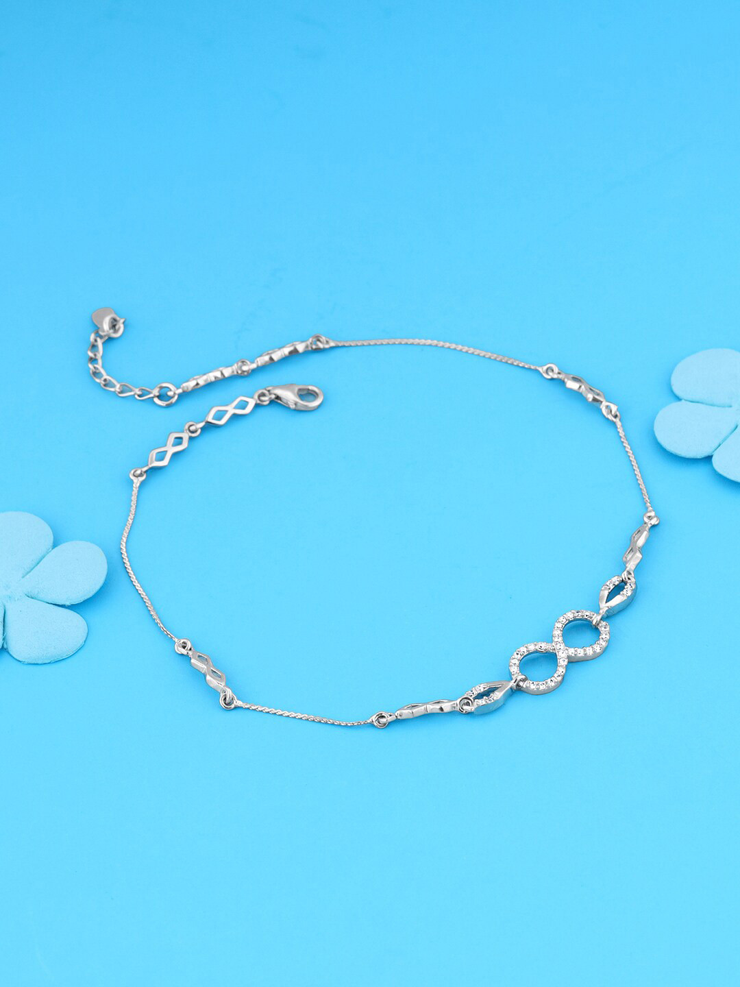 Buy GIVA Set Of 2 925 Sterling Silver Rhodium Plated Stone Studded ...