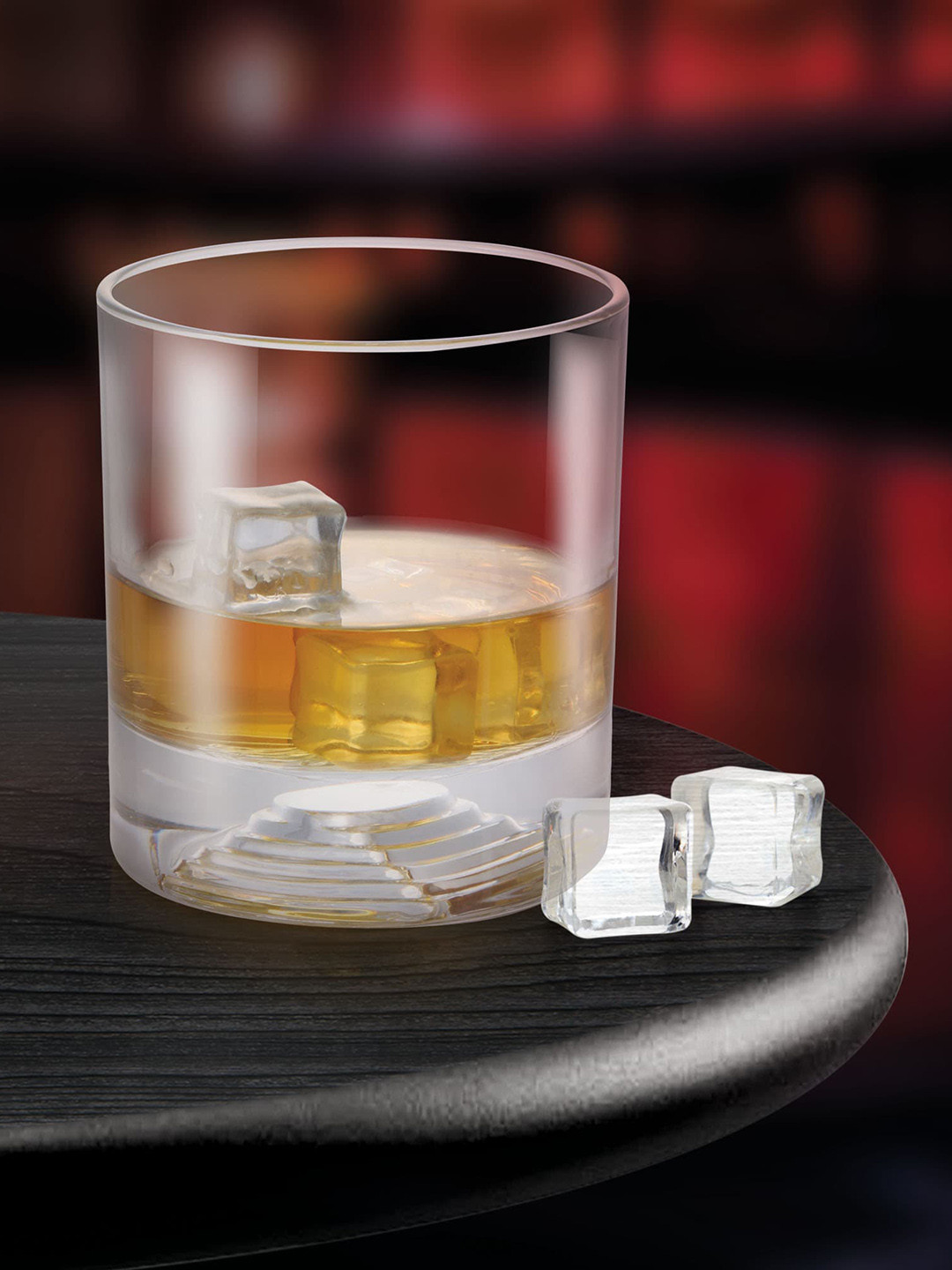 Buy Treo 3D Quad Transparent 6 Pieces Glass Tumbler 270 Ml Each - Bar ...