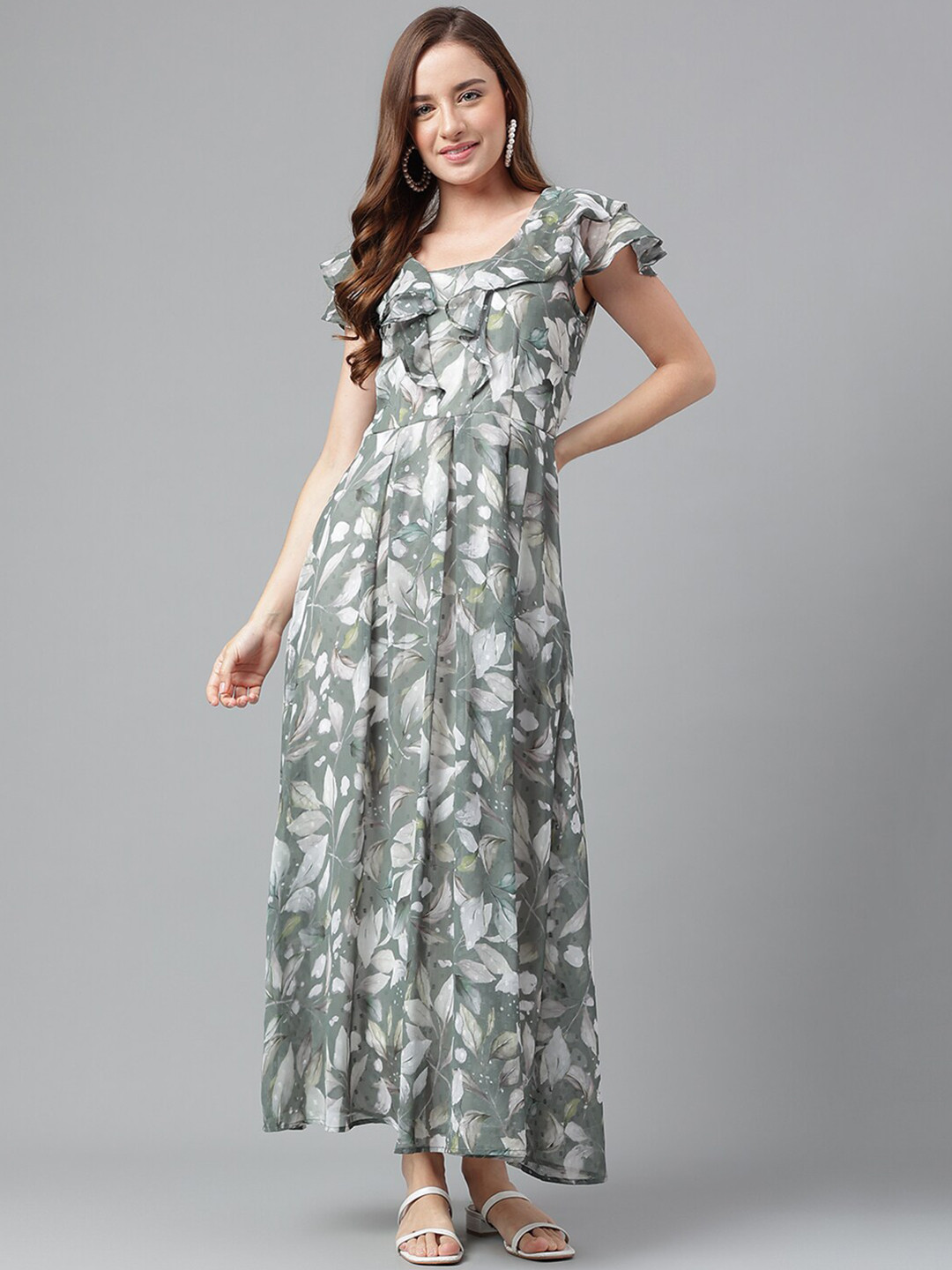 Buy Latin Quarters Floral Print Square Neck Maxi Dress - Dresses for ...