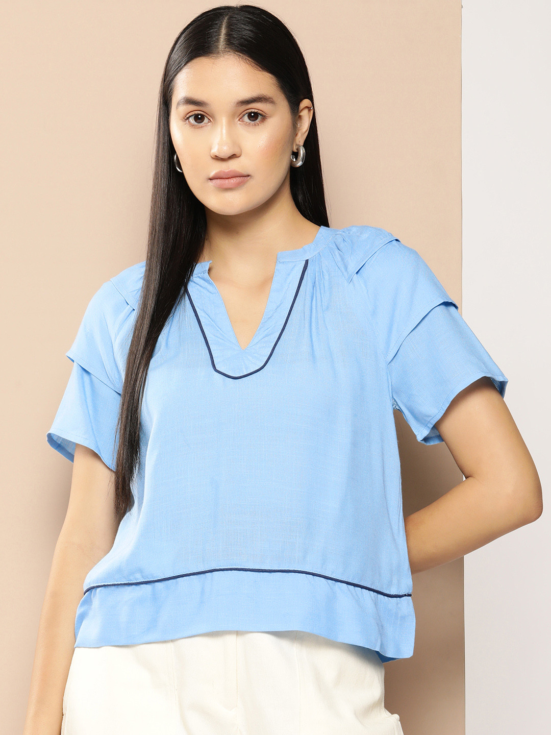 Buy Chemistry Mandarin Collar Top - Tops for Women 26271264 | Myntra