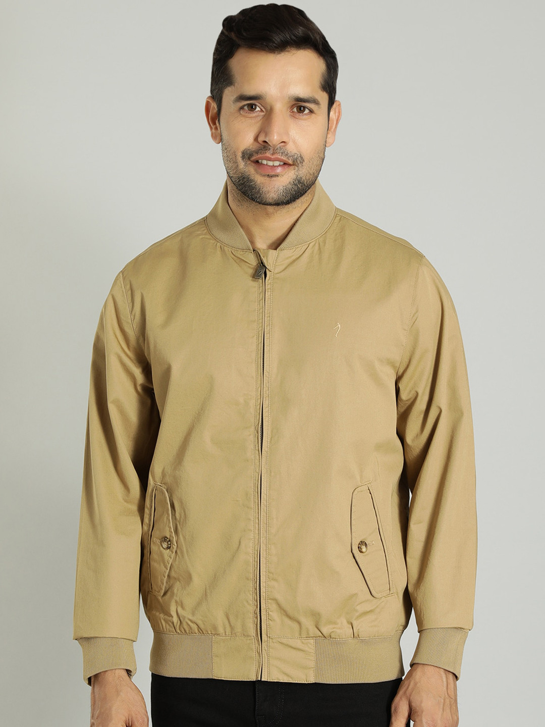 Buy Indian Terrain Lightweight Outdoor Stand Collar Cotton Bomber ...