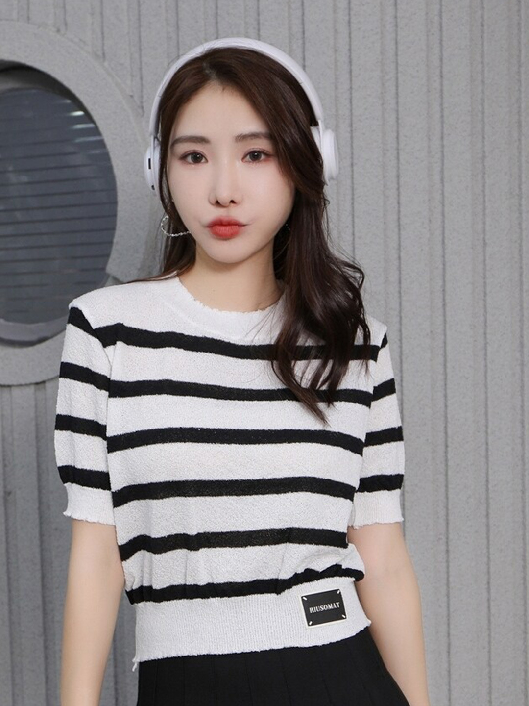 Buy StyleCast White Teen Girls Horizontal Striped Top - Tops for Girls ...