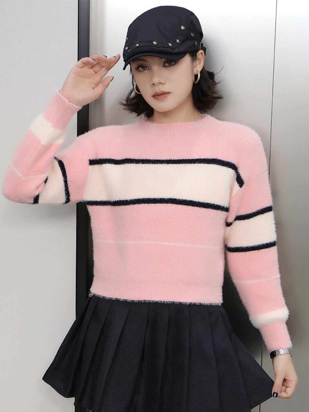 Buy StyleCast Girls Pink Horizontal Striped Top - Tops for Girls ...