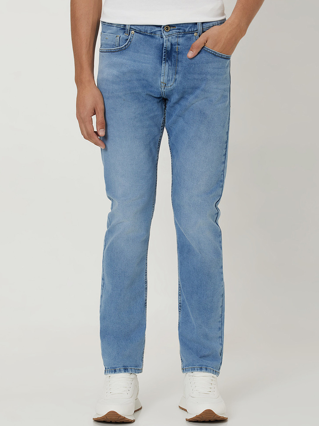 Buy Mufti Men Originals Relaxed Fit Mid Rise Clean Look Stretchable ...