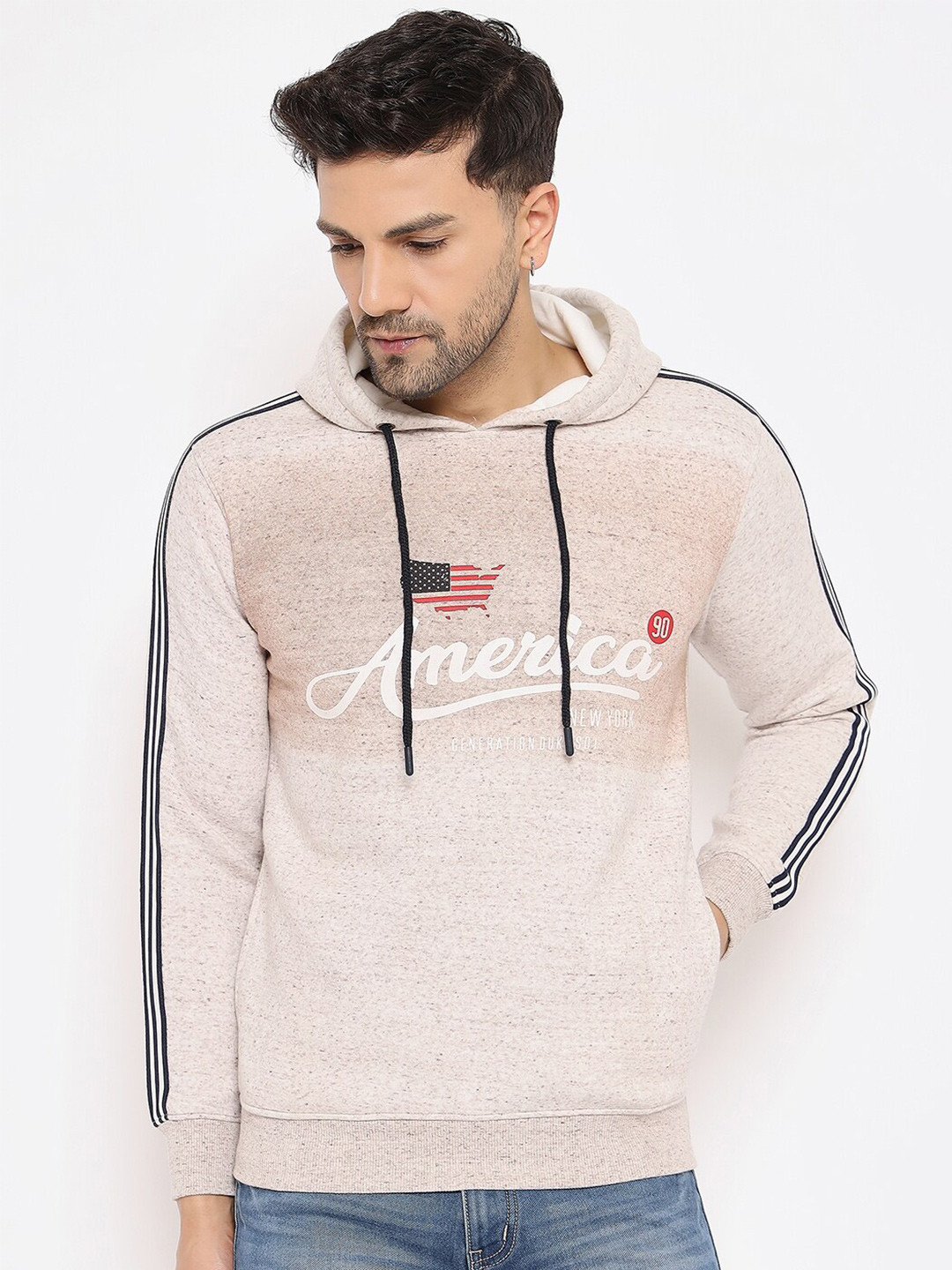 Buy Duke Typography Printed Hooded Fleece Sweatshirt - Sweatshirts for ...