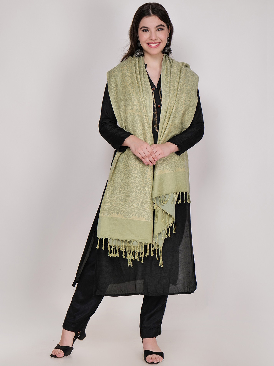 Buy DRIRO Woven Design Acrylic Shawl - Shawl for Women 26288380 | Myntra