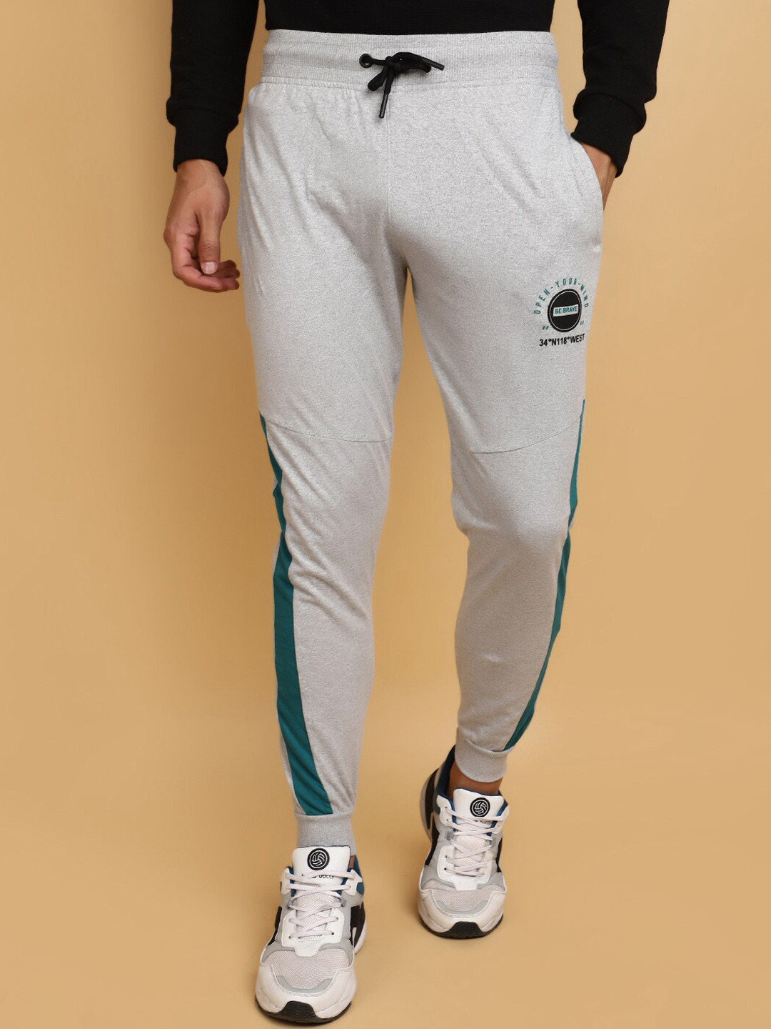 Buy V Mart Men Colourblocked Mid Rise Joggers - Track Pants for Men ...