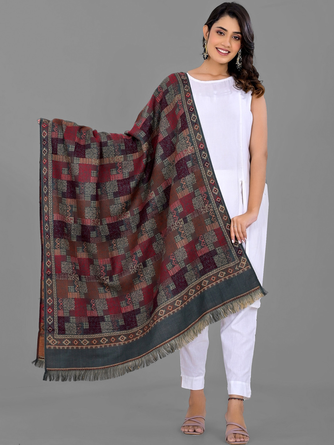 Buy HANDICRAFT PALACE Woven Design Shawl - Shawl for Women 26289720 ...