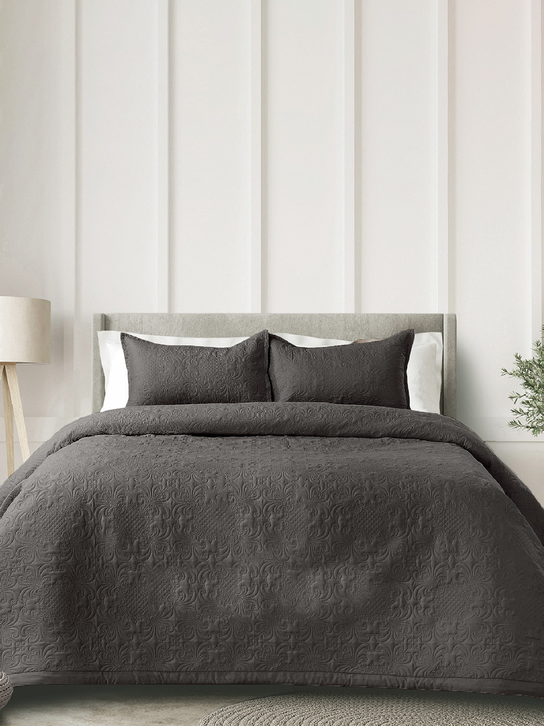 Buy LABHAM Sensation Ultrasonic Quilted 300TC King Bed Cover With 2 Pillow Covers - Bed Covers ...