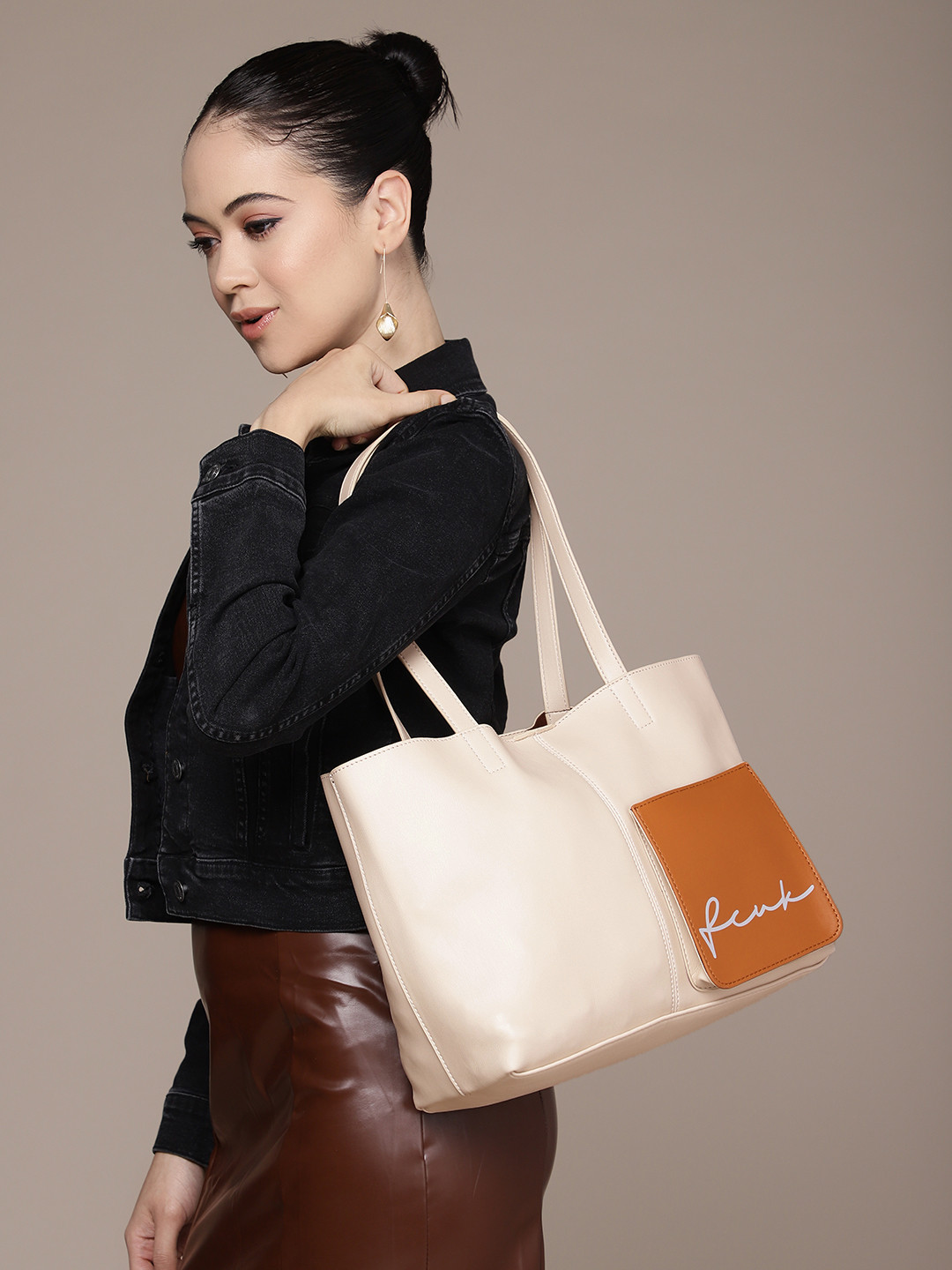 Buy FCUK Colourblocked Shoulder Bag - Handbags for Women 26296292 | Myntra