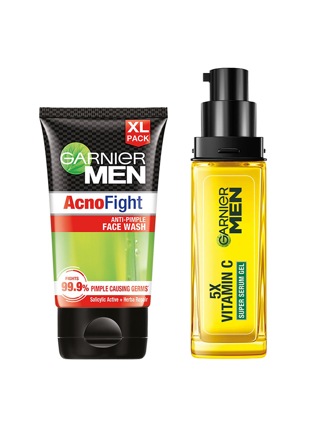 Buy Garnier Men Set Of Acno Fight Anti Pimple Facewash & 5X Vitamin C ...