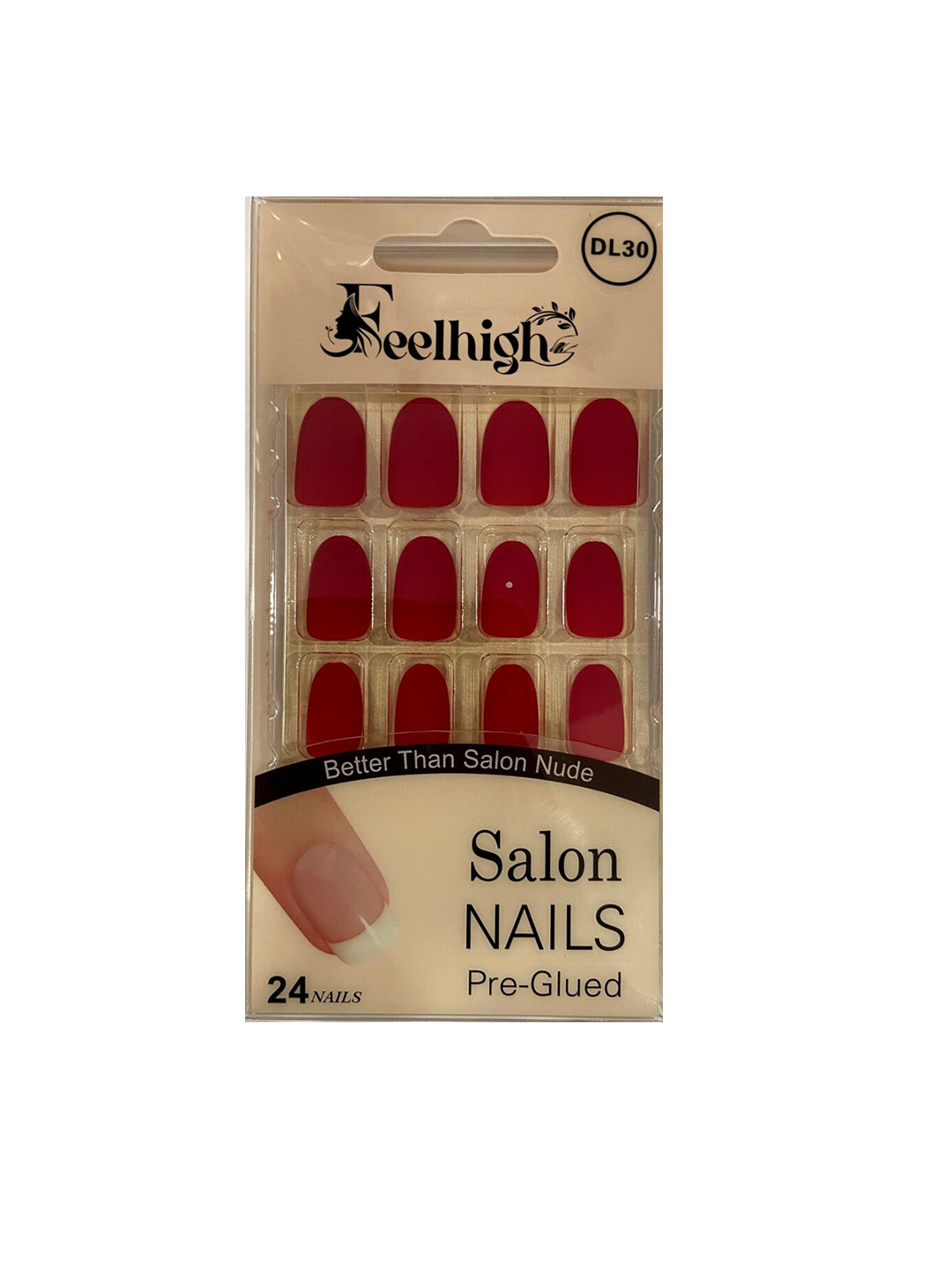 Buy FEELHIGH 24Pcs Pre Glued Press On Artificial Nails DL30 - Nail Art ...