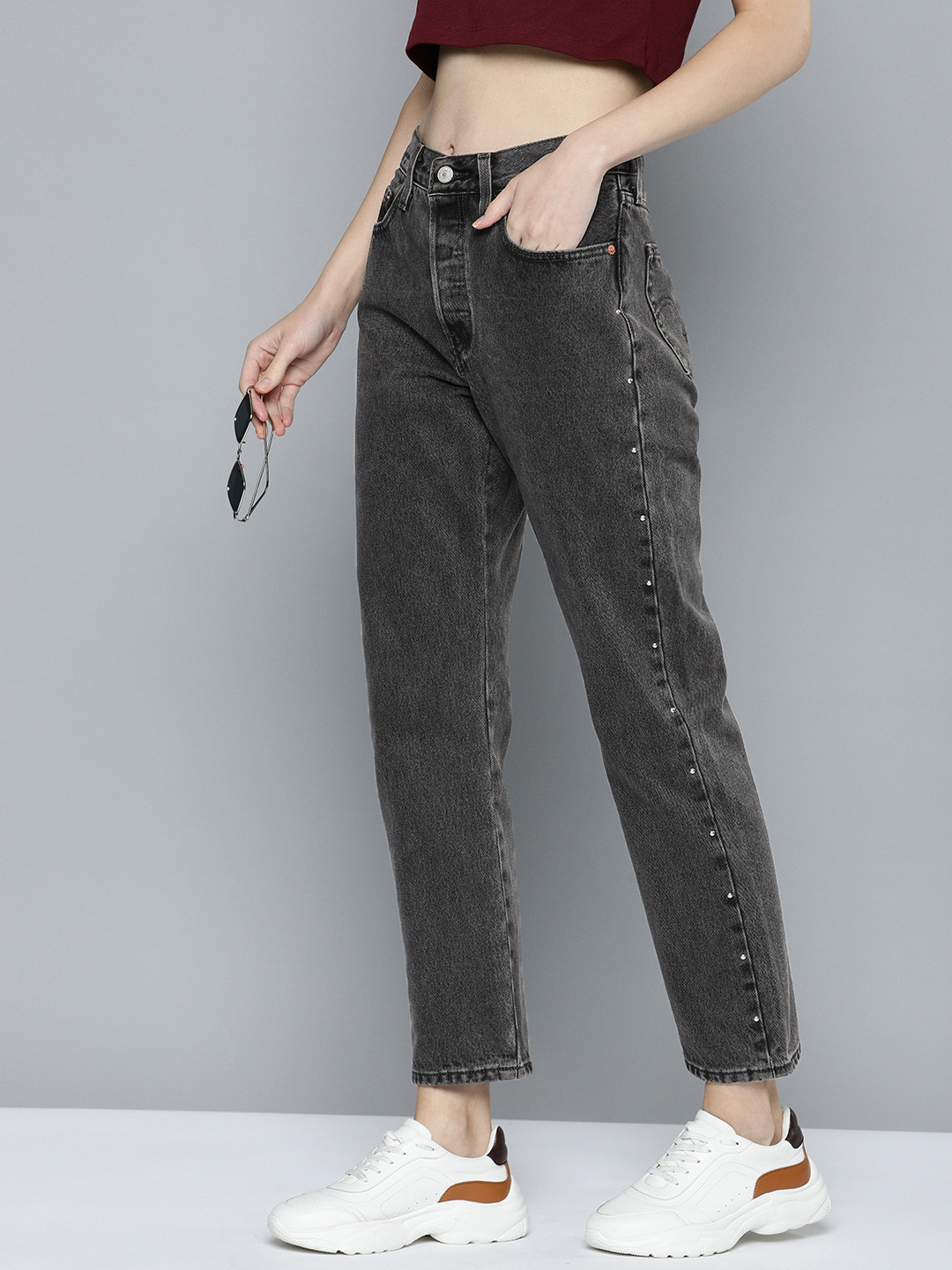 Buy Levis Women 501 Light Fade Mid Rise Stretchable Jeans - Jeans for ...