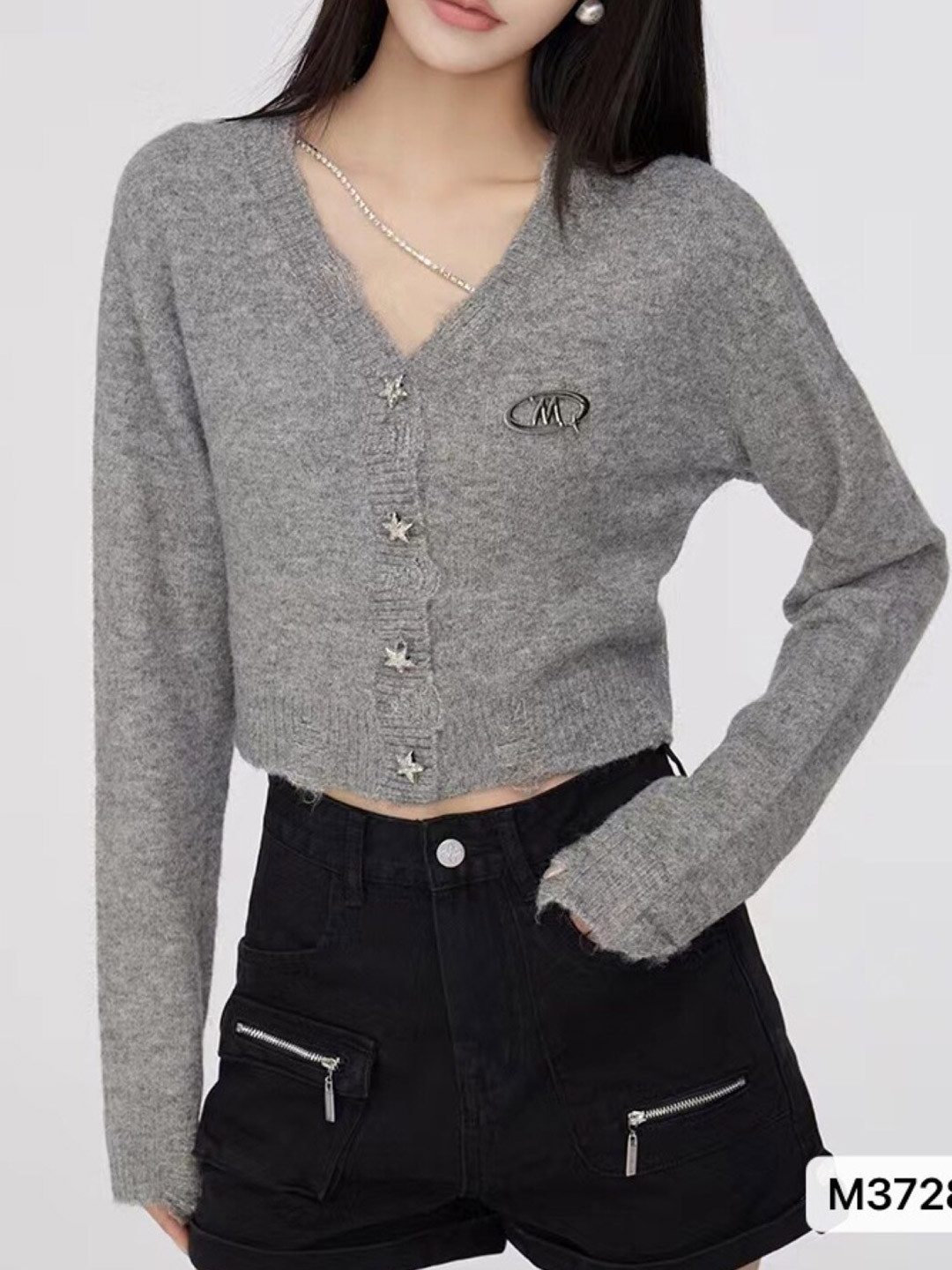 Buy StyleCast Girls Grey V Neck Long Sleeves Top - Tops for Girls ...