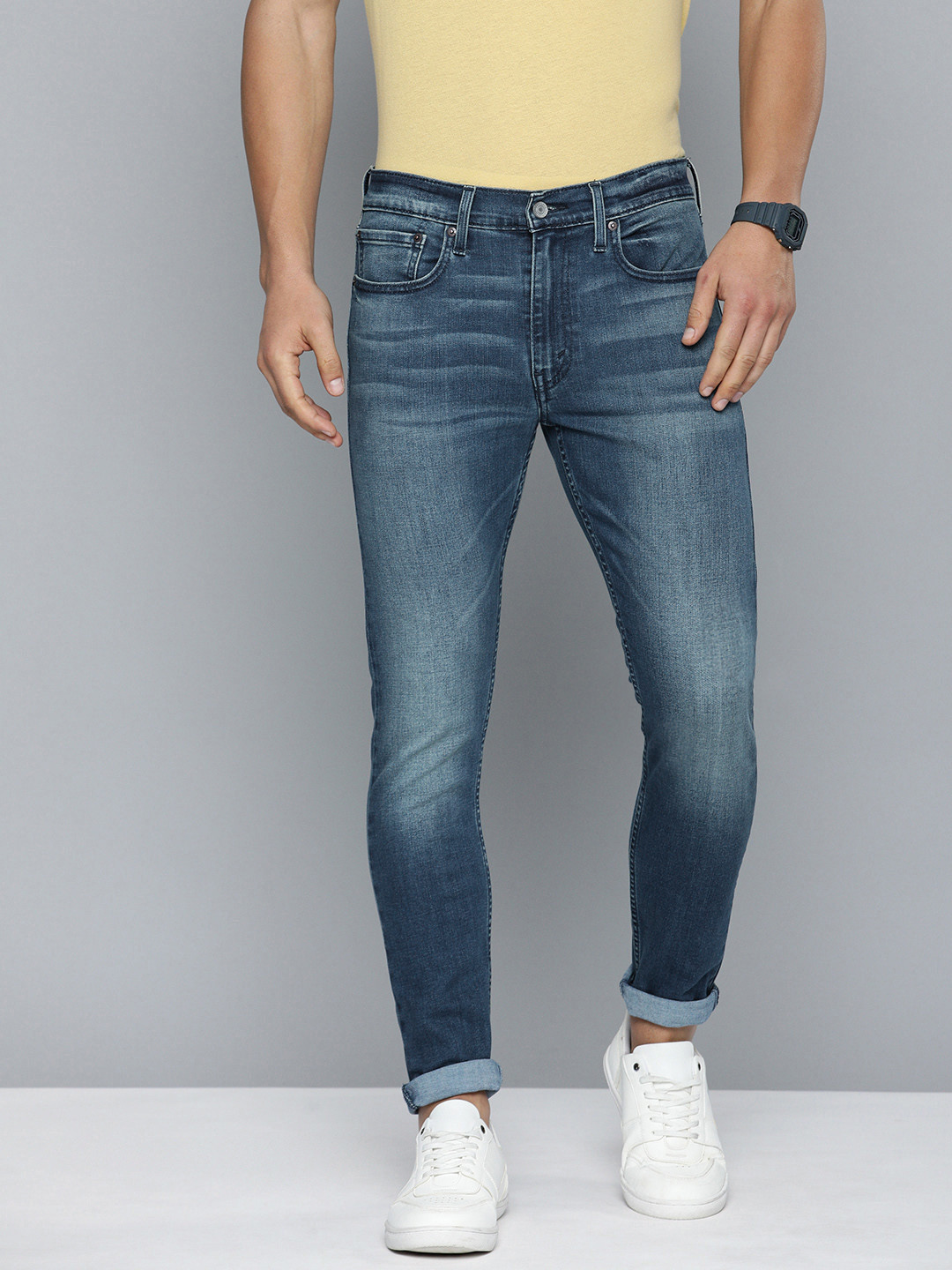 Buy Levis Men Skinny Taper Fit Low Rise Light Fade Stretchable Jeans ...