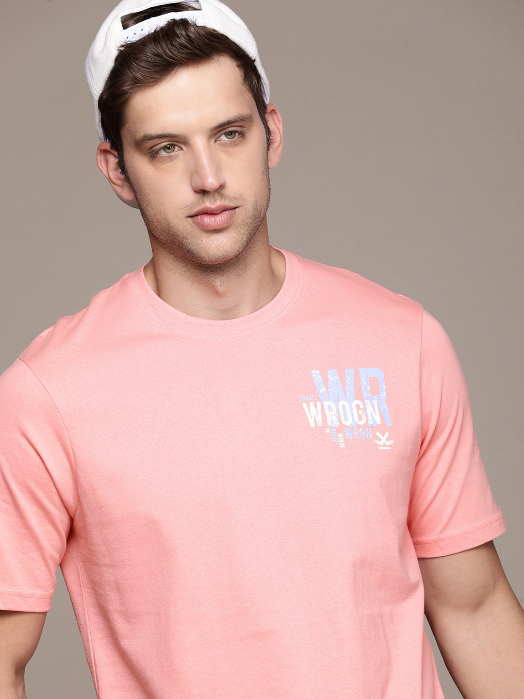 Buy WROGN Brand Logo Printed Casual T Shirt - Tshirts for Men 26315230 ...