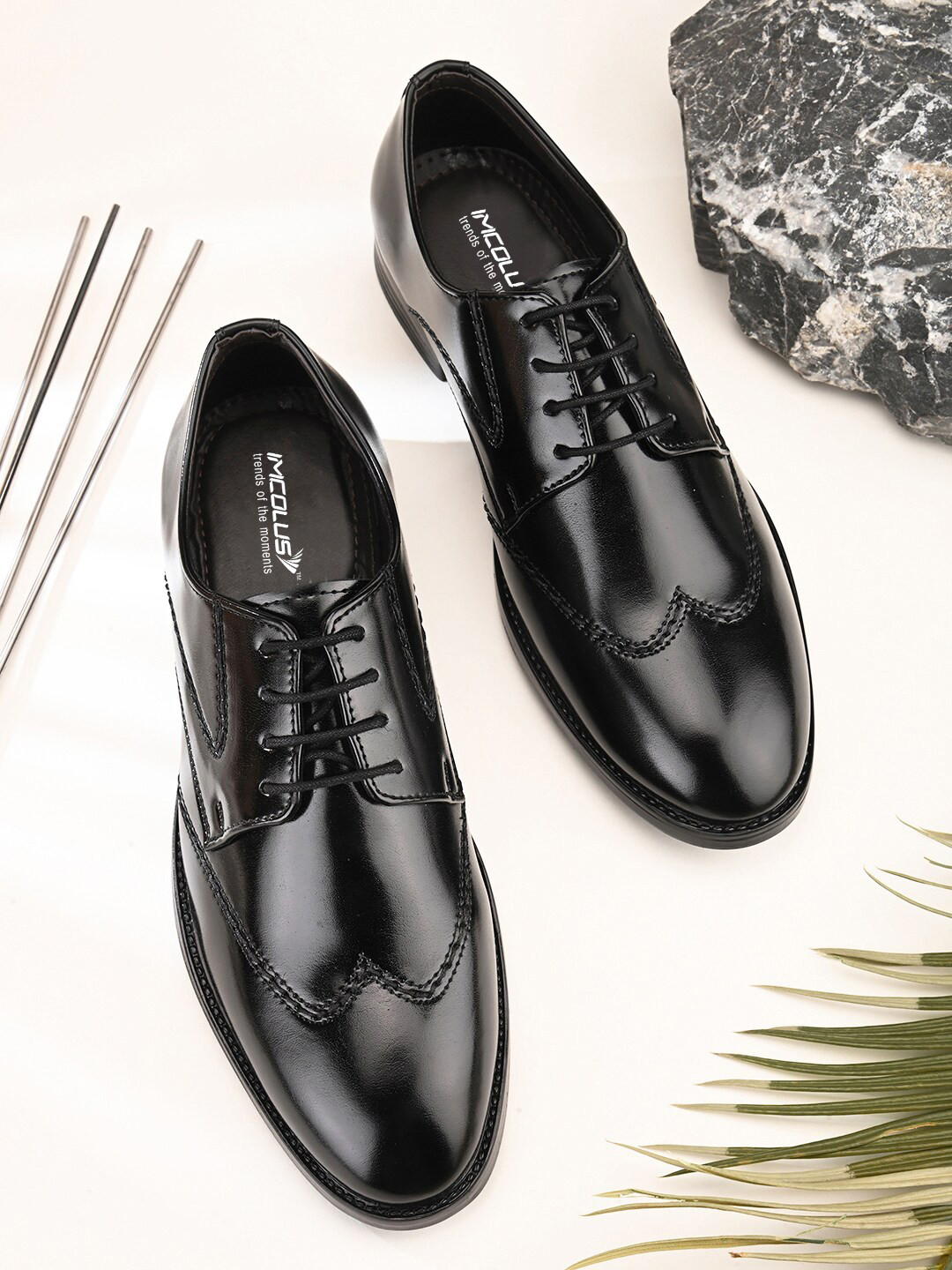 Buy IMCOLUS Men Round Toe Formal Brogues - Formal Shoes for Men ...