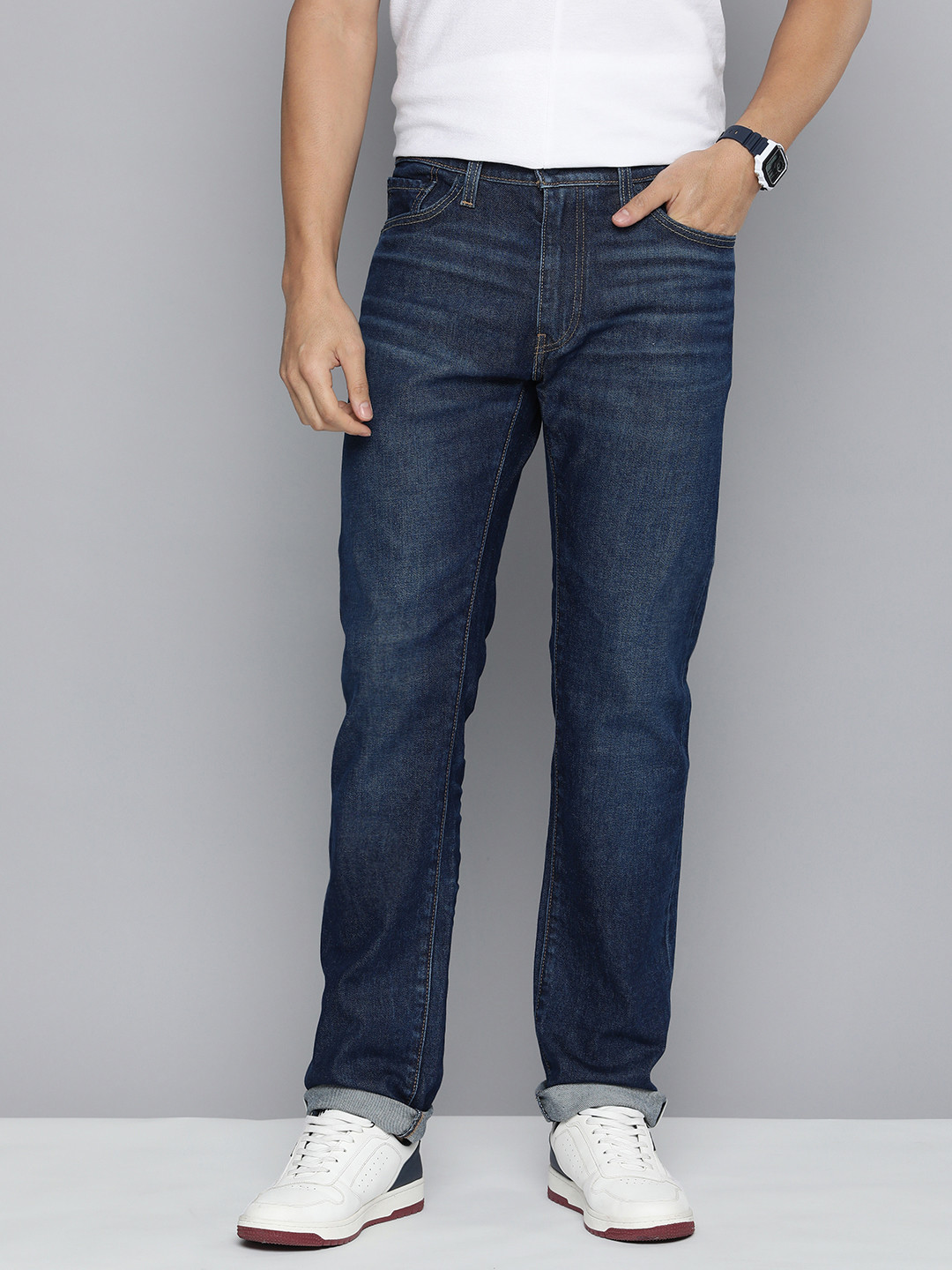 Buy Levis Men 513 Straight Fit Light Fade Stretchable Mid Rise Jeans ...