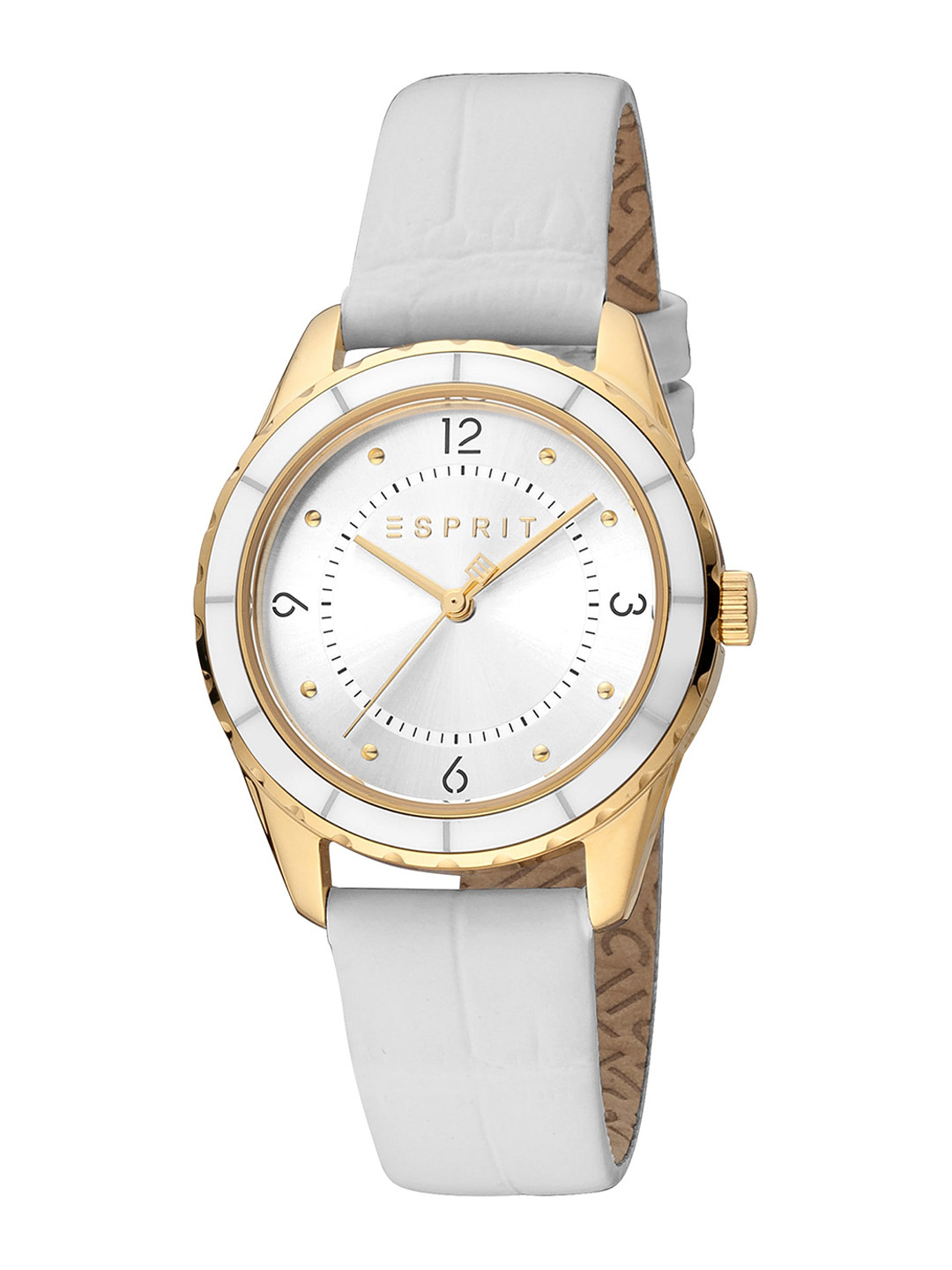 Buy ESPRIT Women Brass Dial & Leather Straps Textured Analogue Watch ...