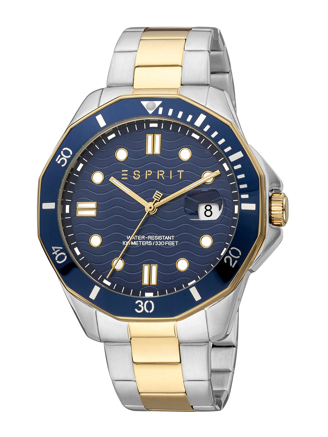 Buy ESPRIT Men Textured Dial & Stainless Steel Straps Analogue Watch ...