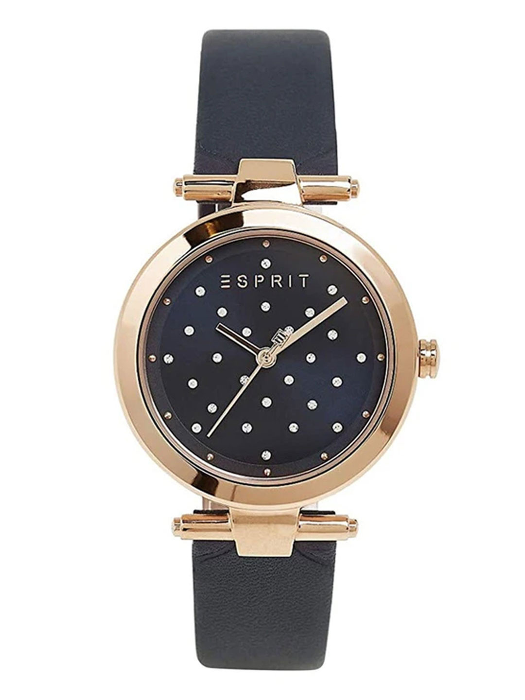 Buy ESPRIT Women Brass Dial & Leather Straps Analogue Watch ...