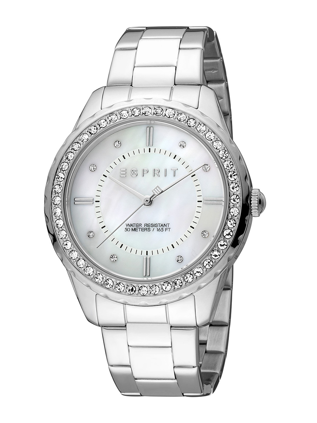 Buy ESPRIT Women Brass Dial & Stainless Steel Straps Embellished ...