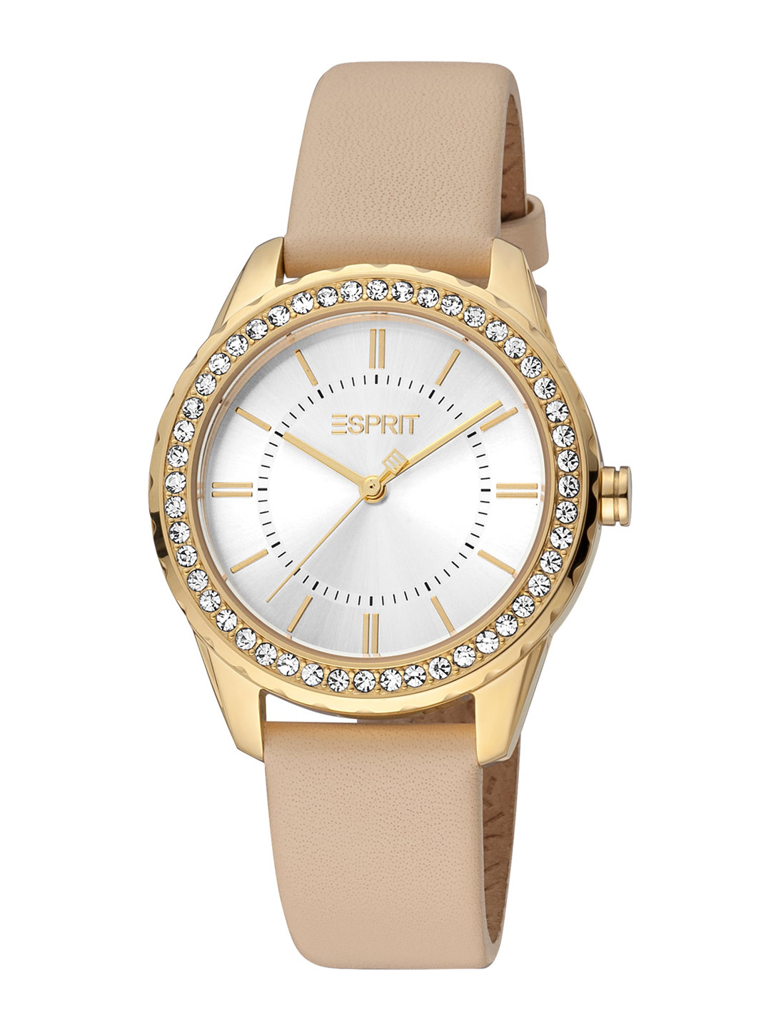 Buy ESPRIT Women Embellished Dial Leather Straps Analogue Watch ...