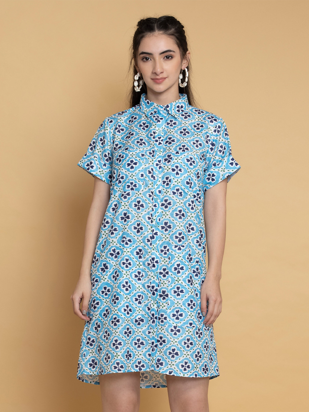 Buy SEW YOU SOON Floral Printed Cotton A Line Dress - Dresses for Women ...