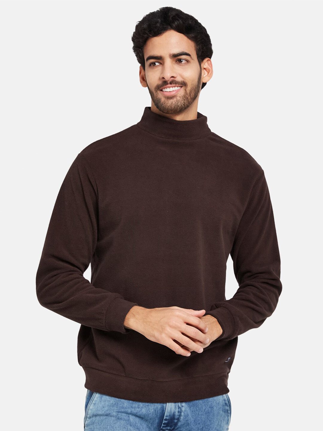 Buy Octave High Neck Fleece Pullover Sweatshirt - Sweatshirts for Men ...