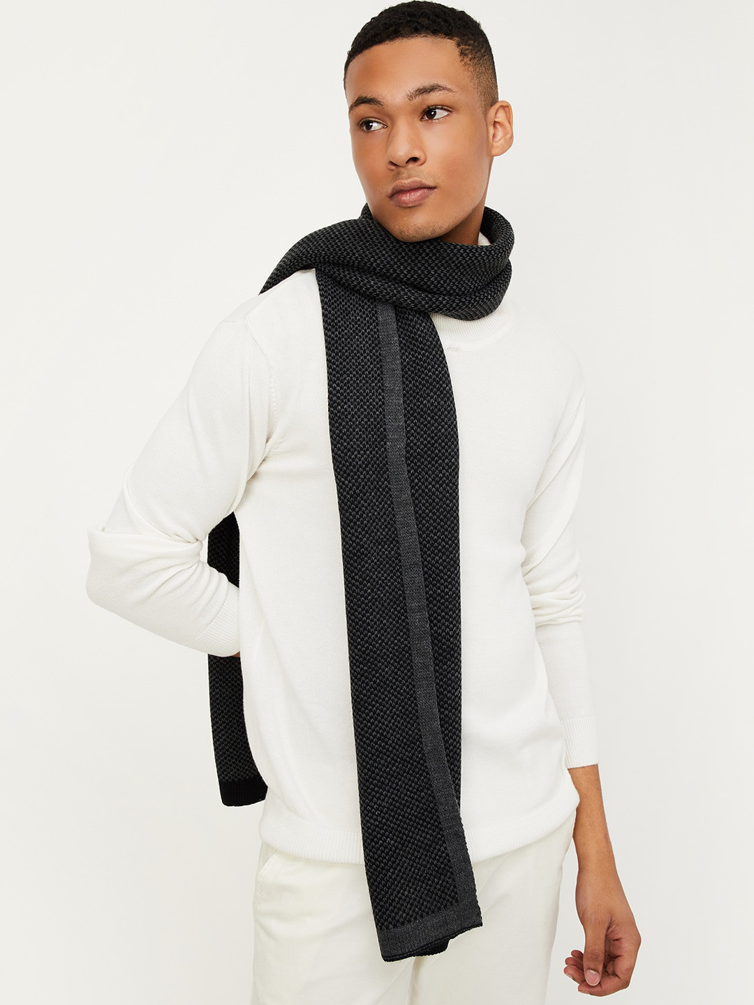 Buy Max Self Design Acrylic Muffler - Mufflers for Men 26355468 | Myntra