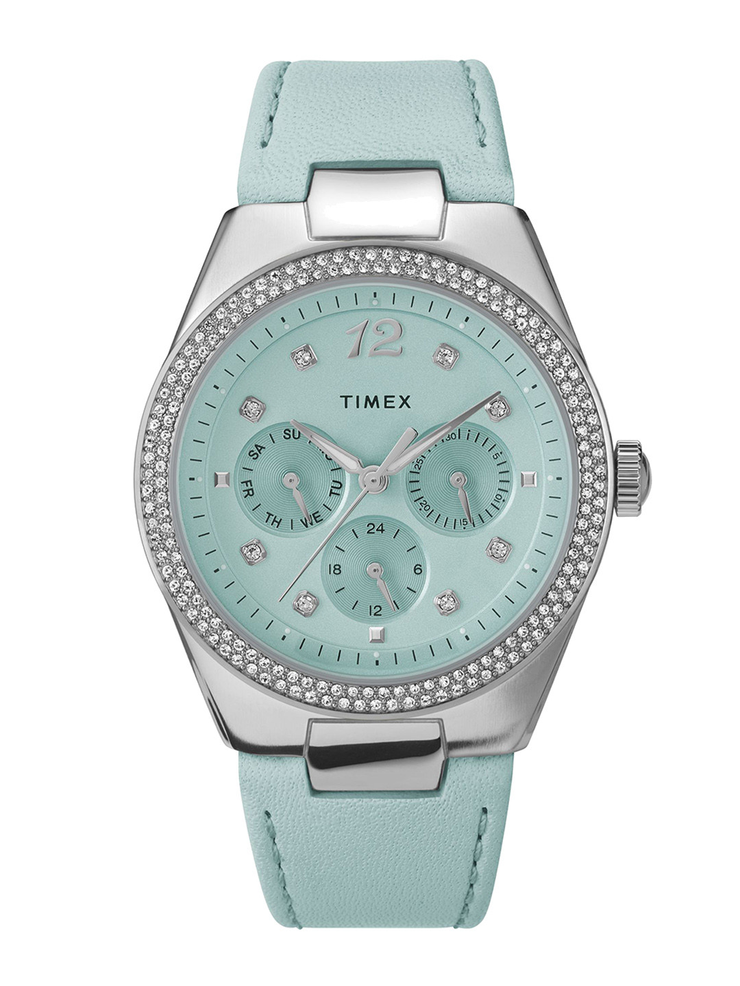 Buy Timex Women Embellished Dial & Leather Straps Analogue Watch ...