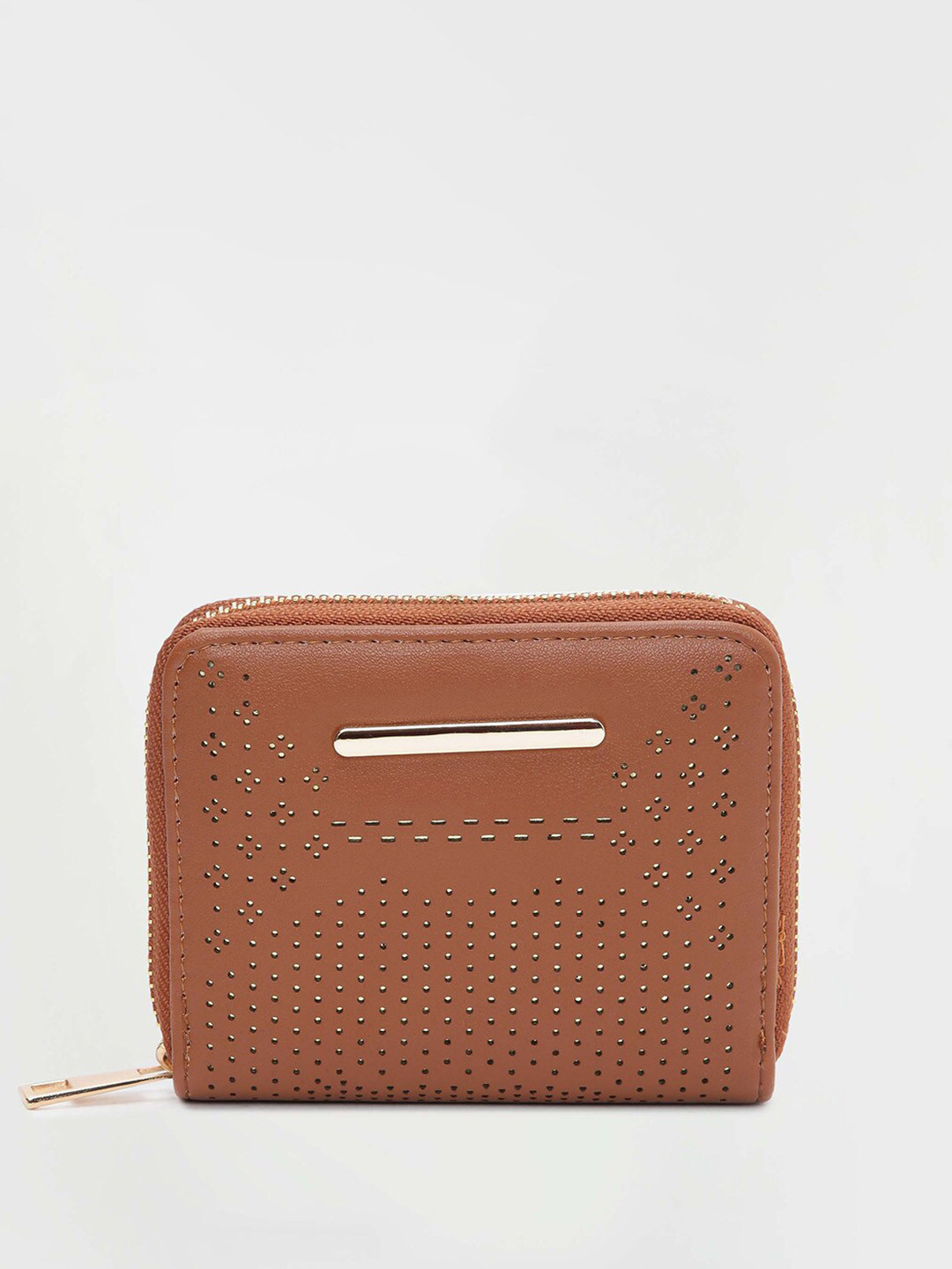 Buy Max Women PU Textured Zip Around Wallet - Wallets for Women ...