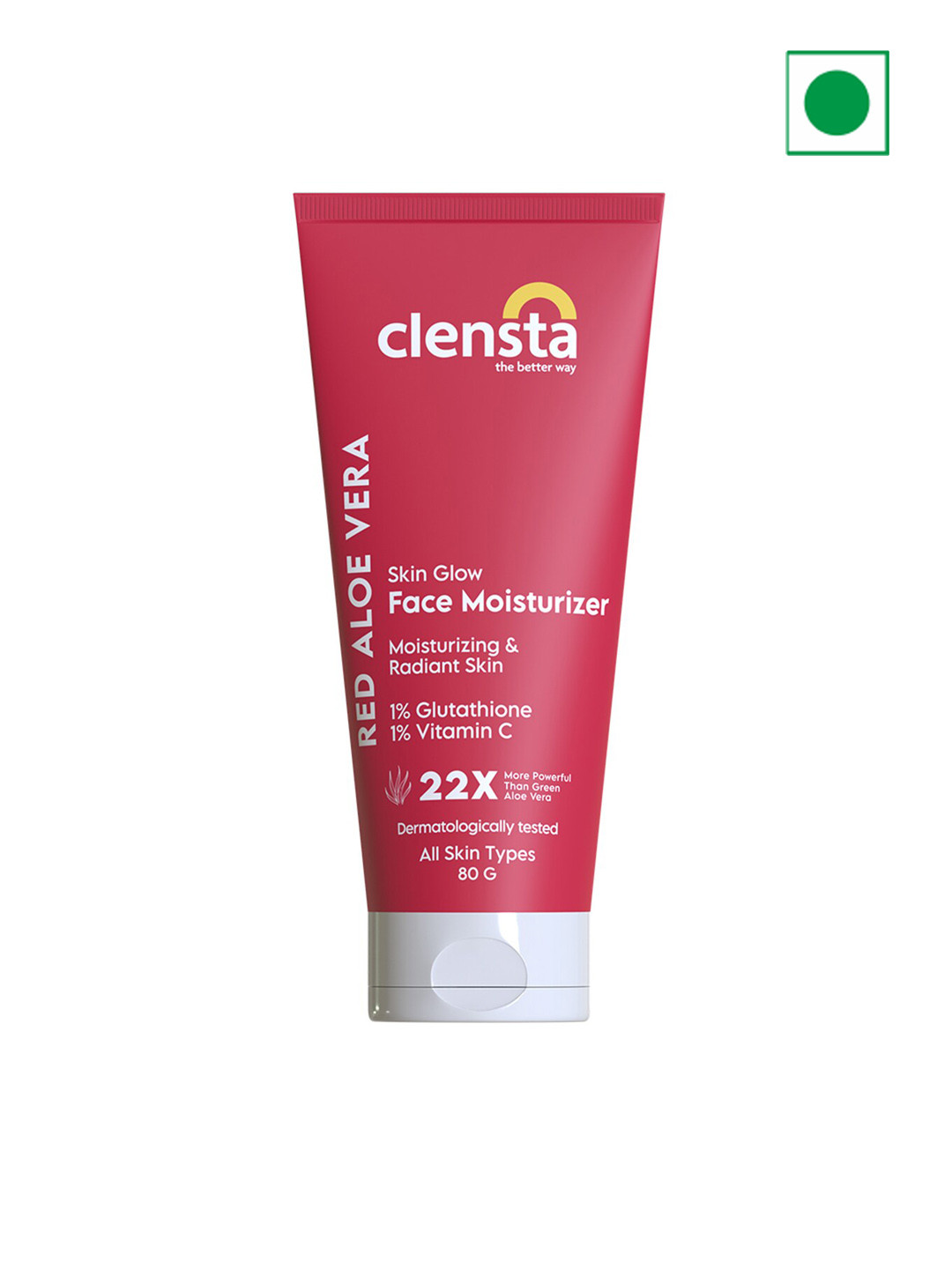 Buy Clensta Red Aloe Vera Skin Glow Face Moisturizer With Vitamin C 80 ...