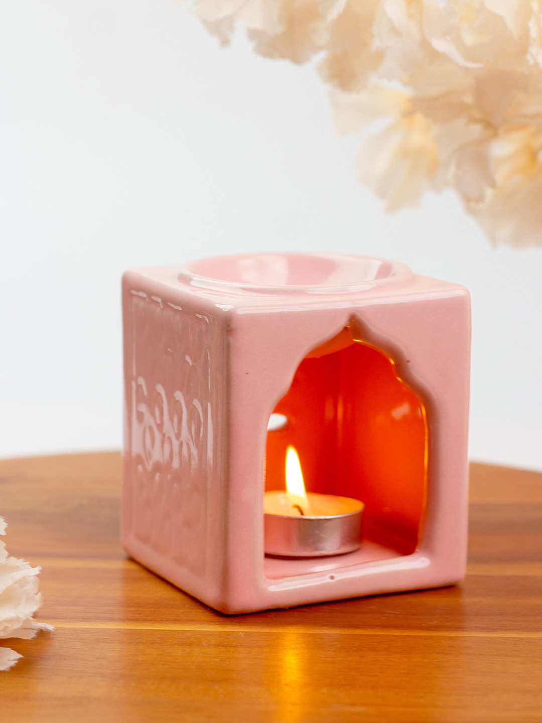 Buy AuraDecor Pink Ceramic Square Shape Aroma Oil Diffuser - Aroma Oil ...