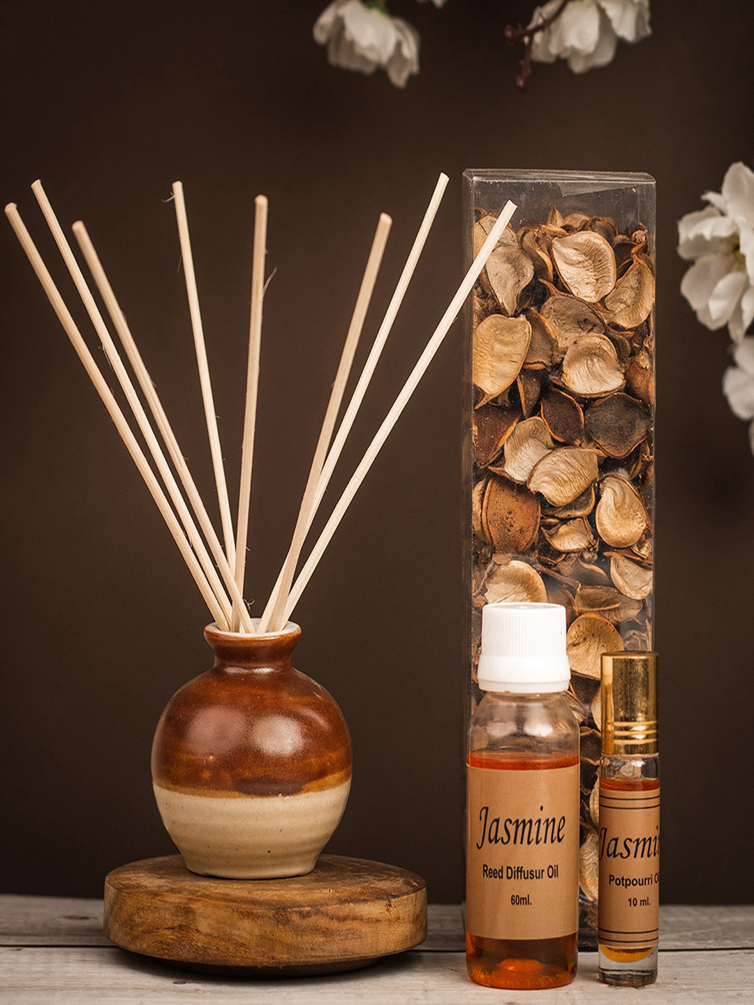 Buy AuraDecor Brown Reed Aroma Oil Diffuser - Aroma Oil Diffusers for ...
