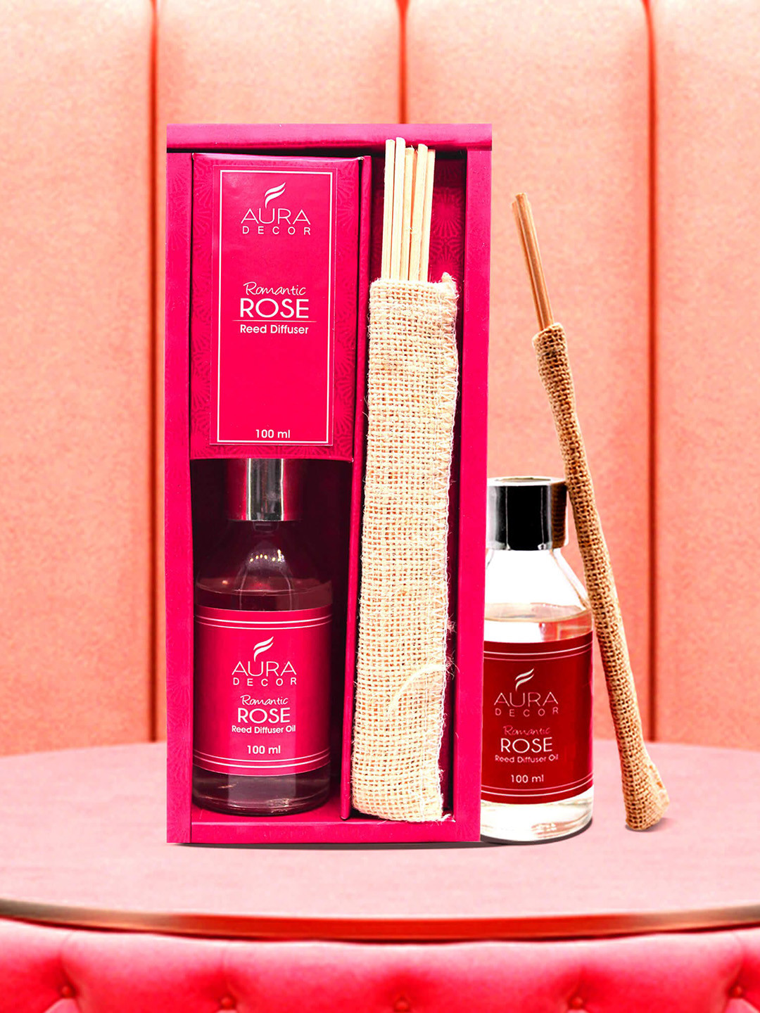 Buy AuraDecor Red Rose Fragrance Reed Aroma Oil Diffuser - Aroma Oil ...