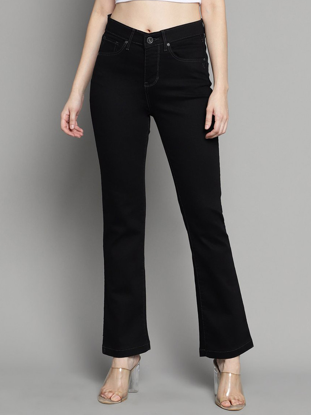Buy Xpose Women Comfort Bootcut High Rise Clean Look Stretchable Jeans ...