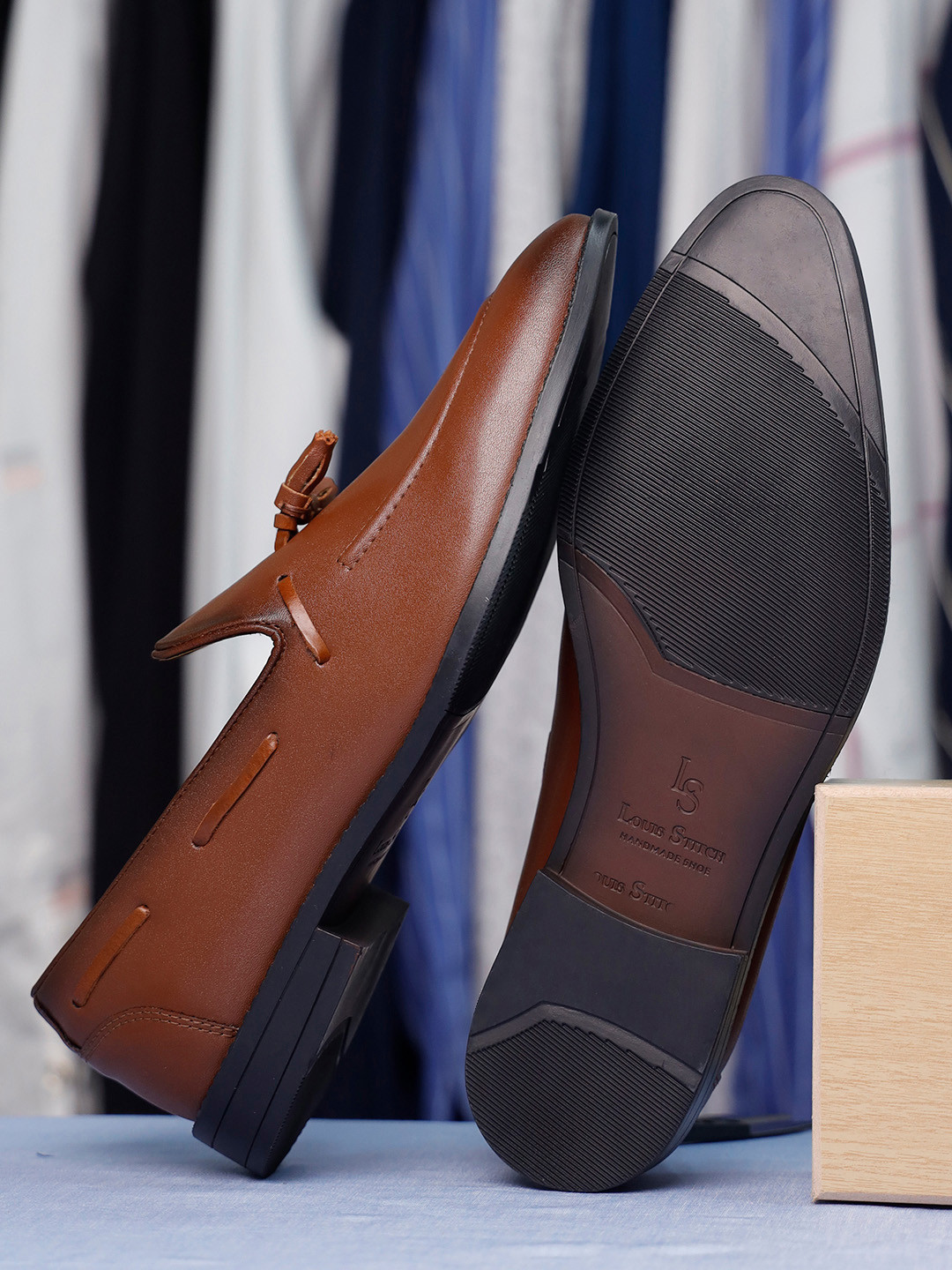 Buy LOUIS STITCH Men Formal Slip On Tassel Moccasin Shoes - Formal ...