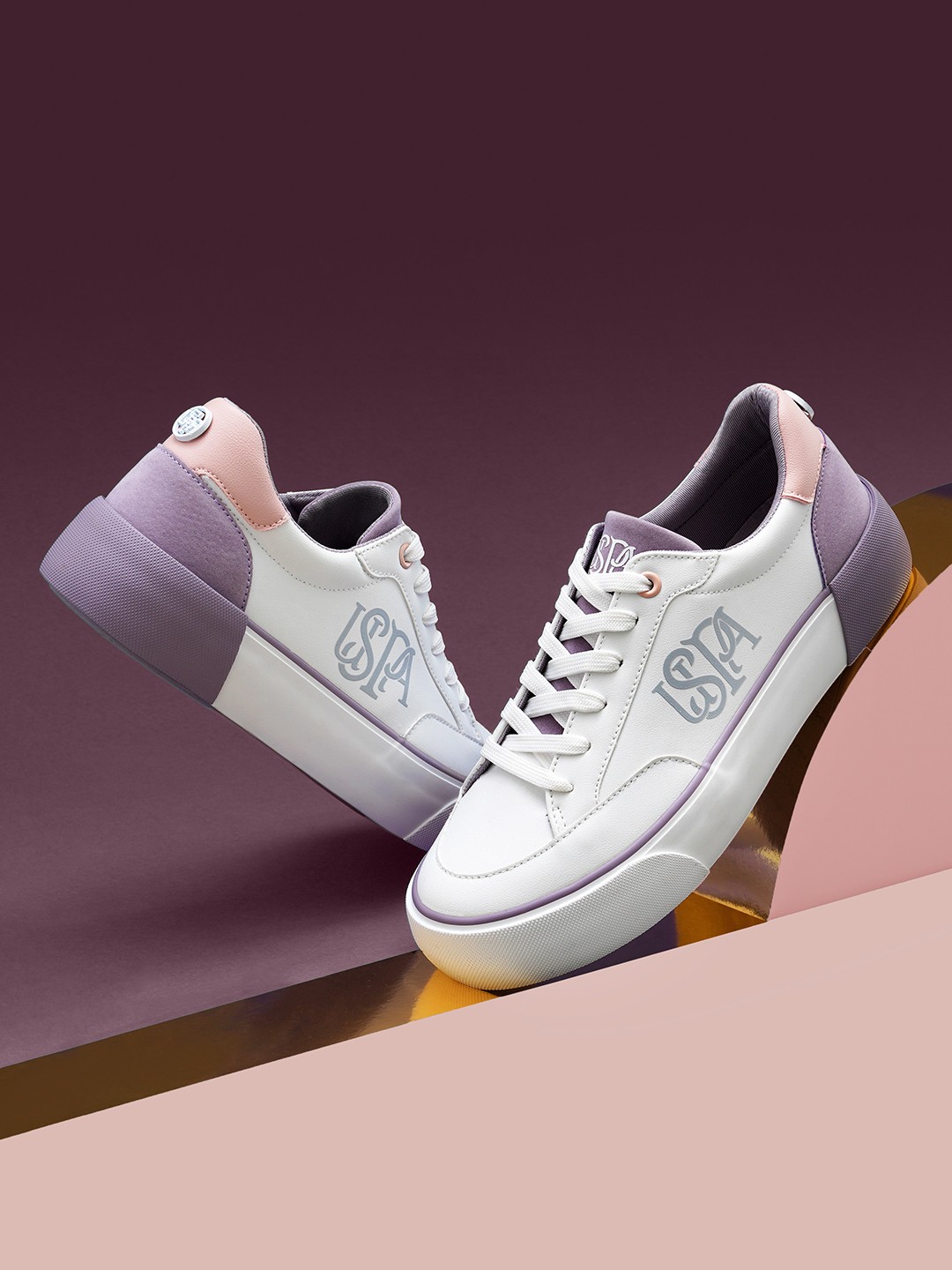 Buy U.S. Polo Assn. Women Printed Lace Up Sneakers - Casual Shoes for ...