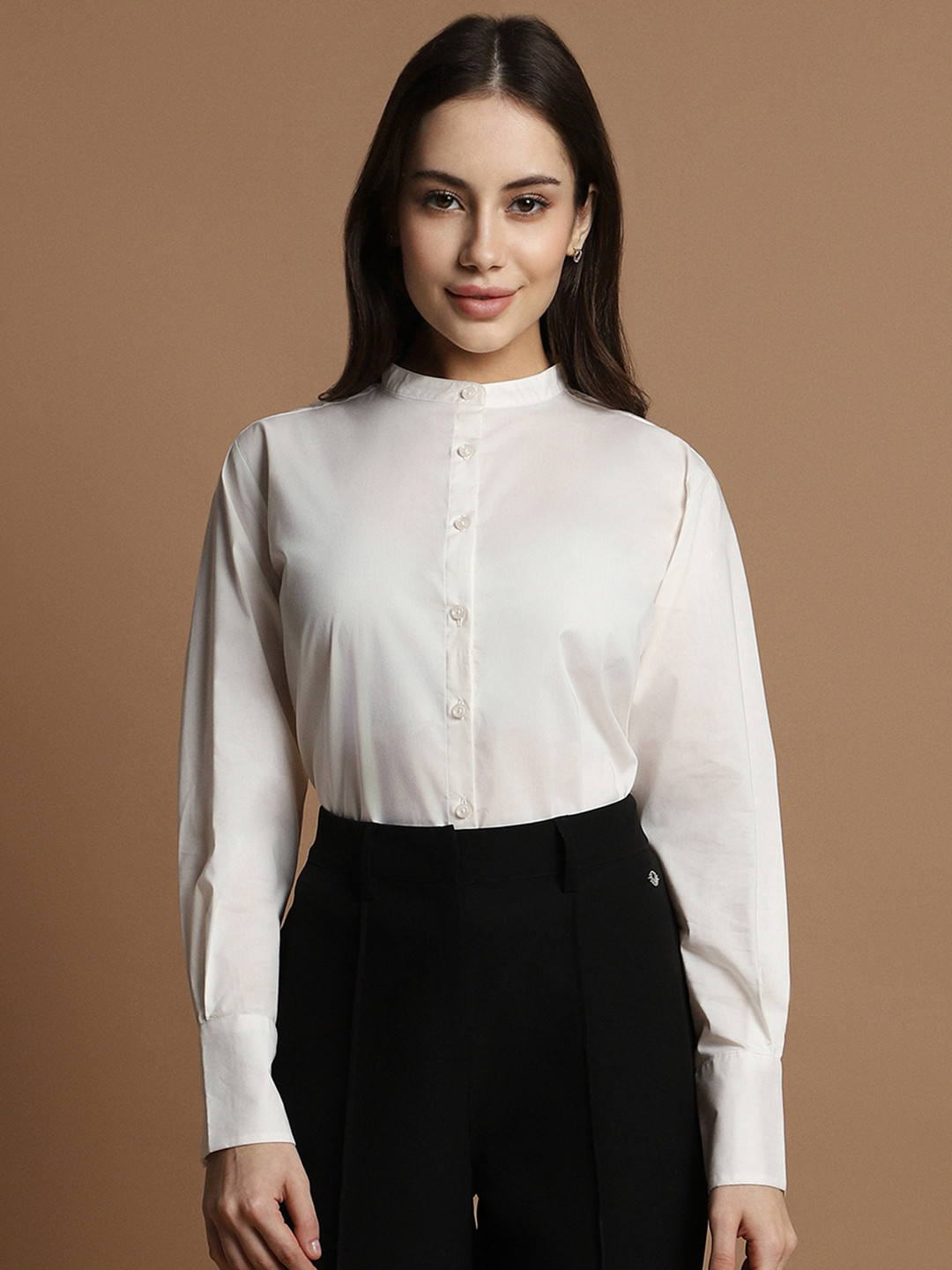 Buy Allen Solly Woman Women White Formal Shirt - Shirts for Women ...