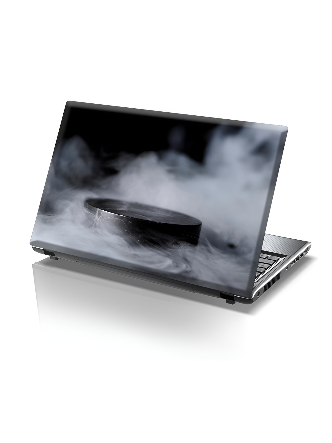 Buy CVANU Black & Grey Printed Self Adhesive Laptop Sticker - Decals ...