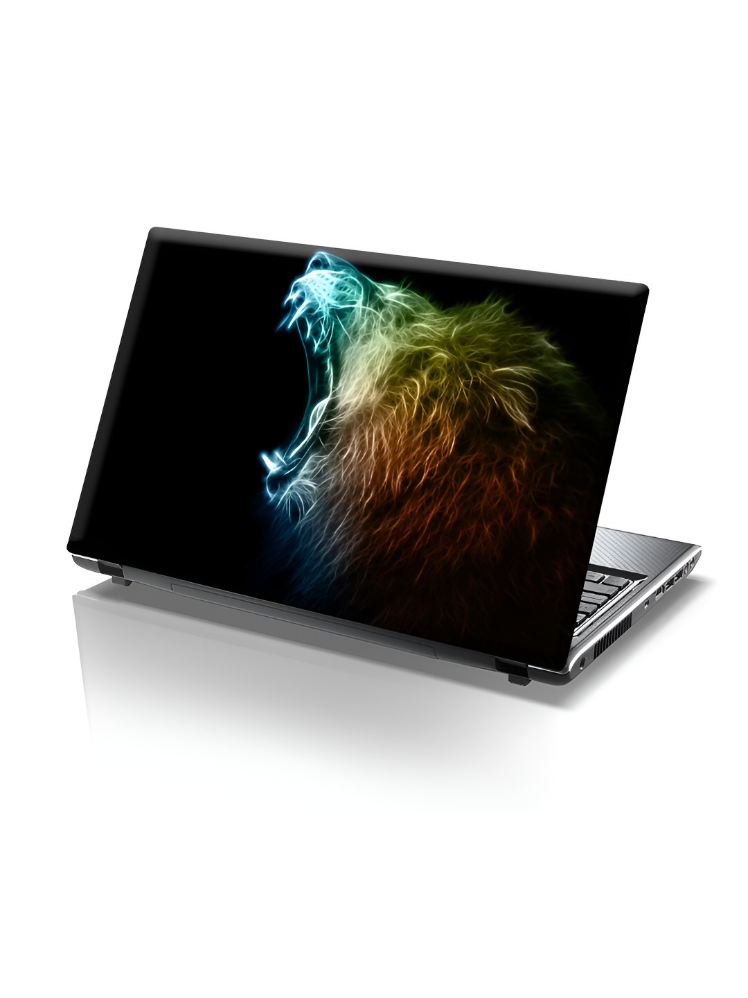 Buy CVANU Black & Blue Animal Printed Self Adhesive Laptop Sticker ...