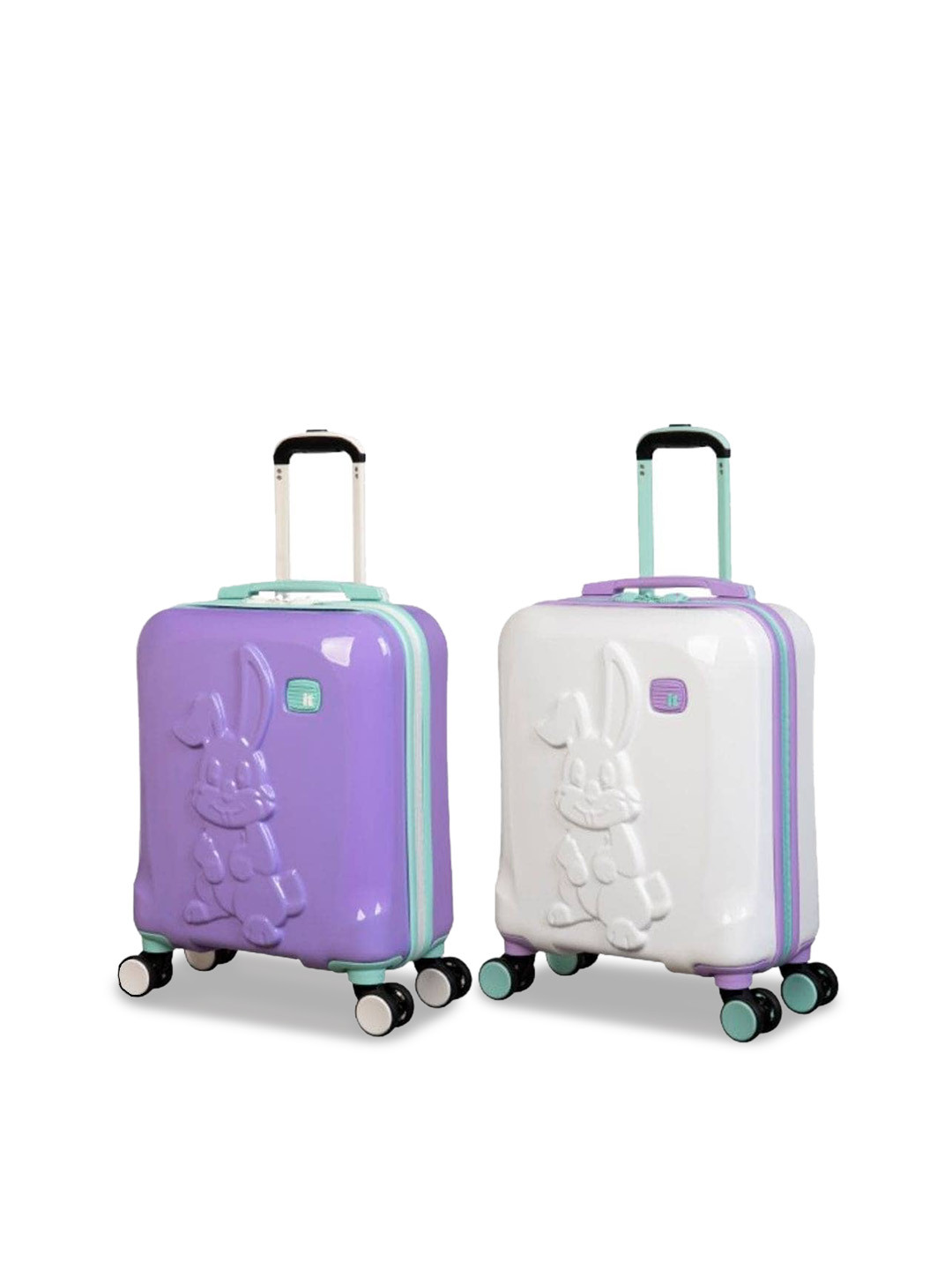 Buy IT Luggage Cotton Tail Kids Set Of 2 Hard Sided Trolley Suitcases ...