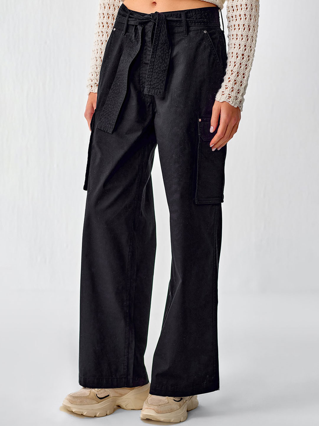 Buy COVER STORY Women Mid Rise Cargos Trousers - Trousers for Women ...