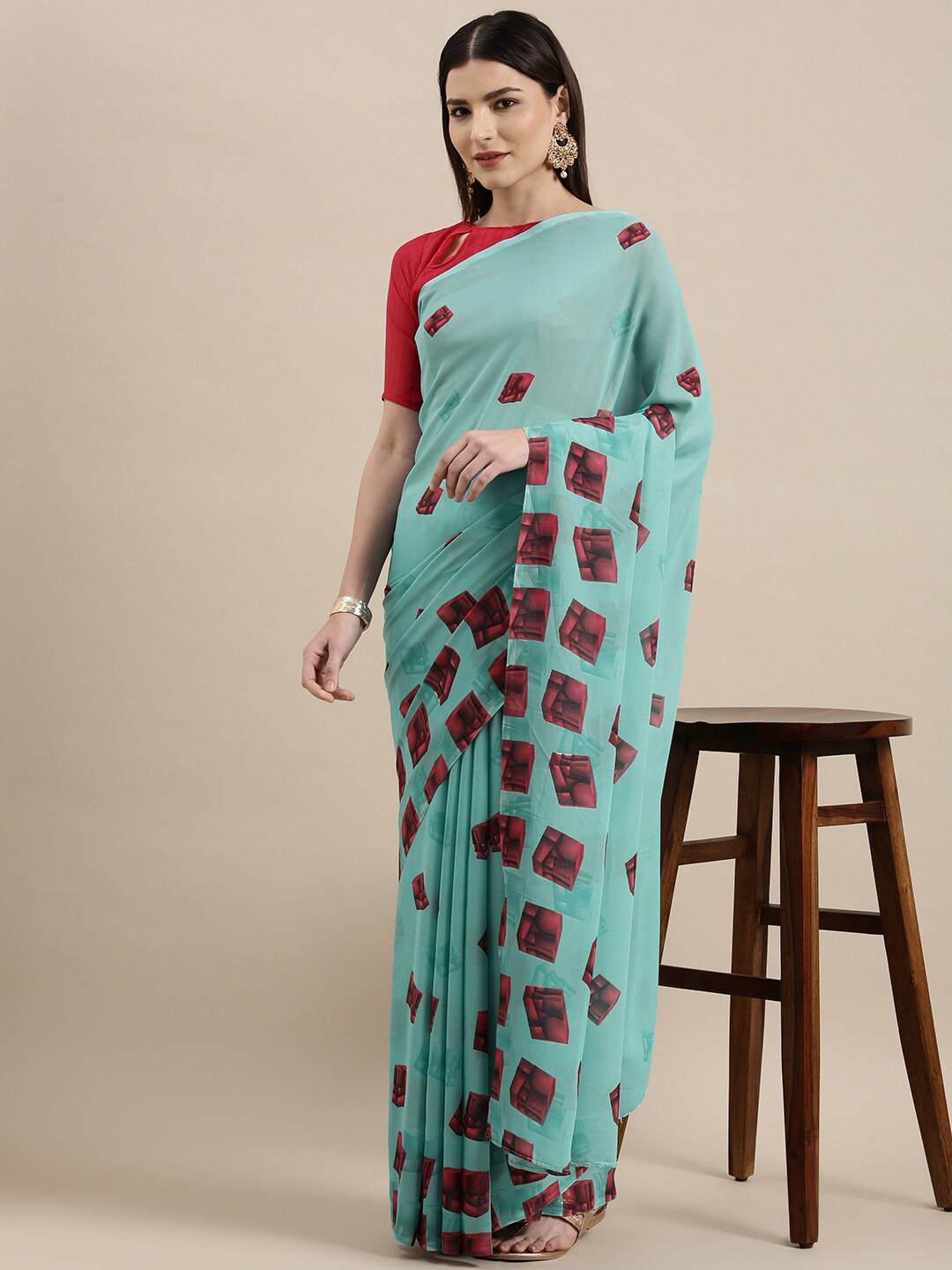 Buy KALINI Abstract Printed Saree - Sarees for Women 26396728 | Myntra